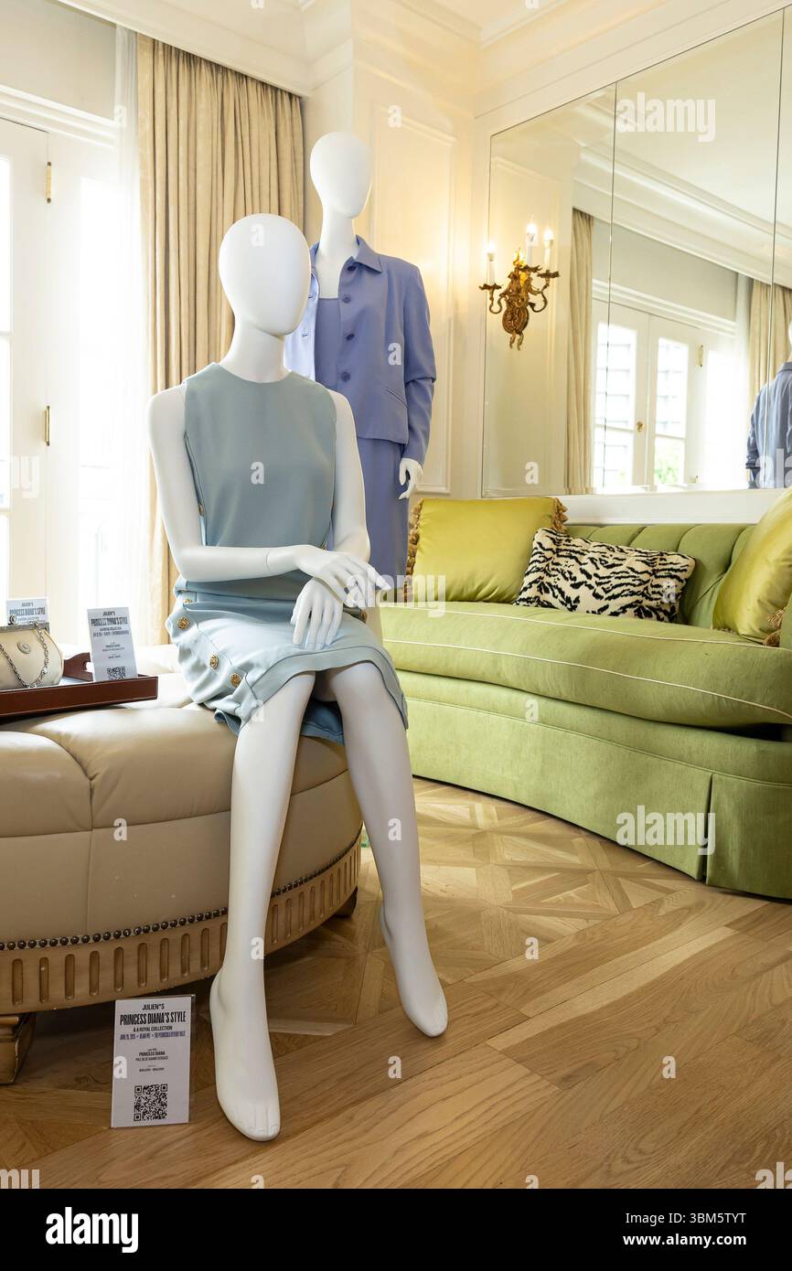 A Princess Diana Pale Blue Gianni Versace Dress estimated at $30,000 ...