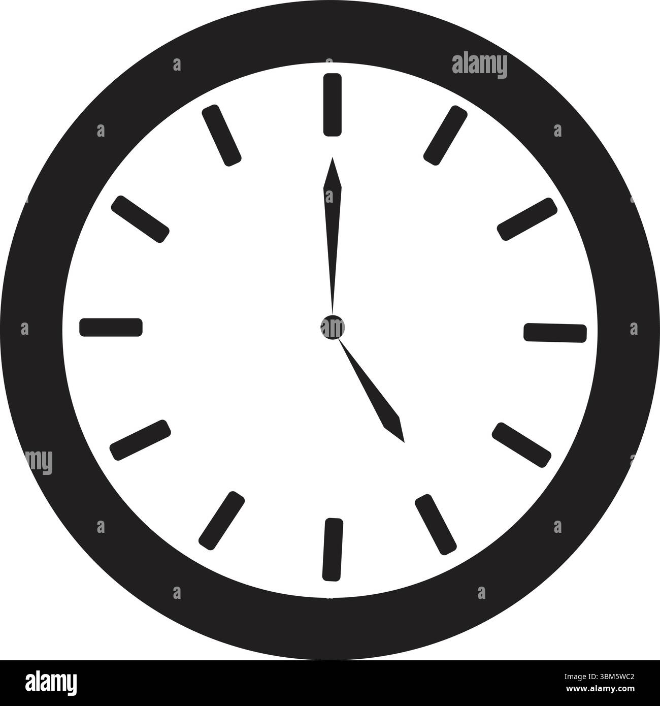 Analog clock black vector hi-res stock photography and images - Alamy