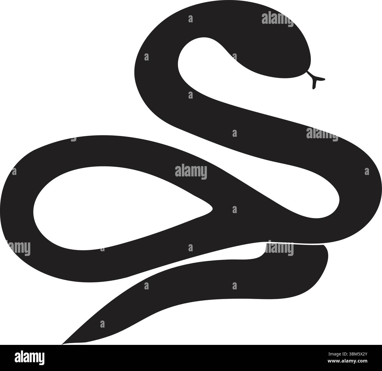 Snake Silhouette Vector Art – Reptile Icon and Wildlife Graphic Stock ...