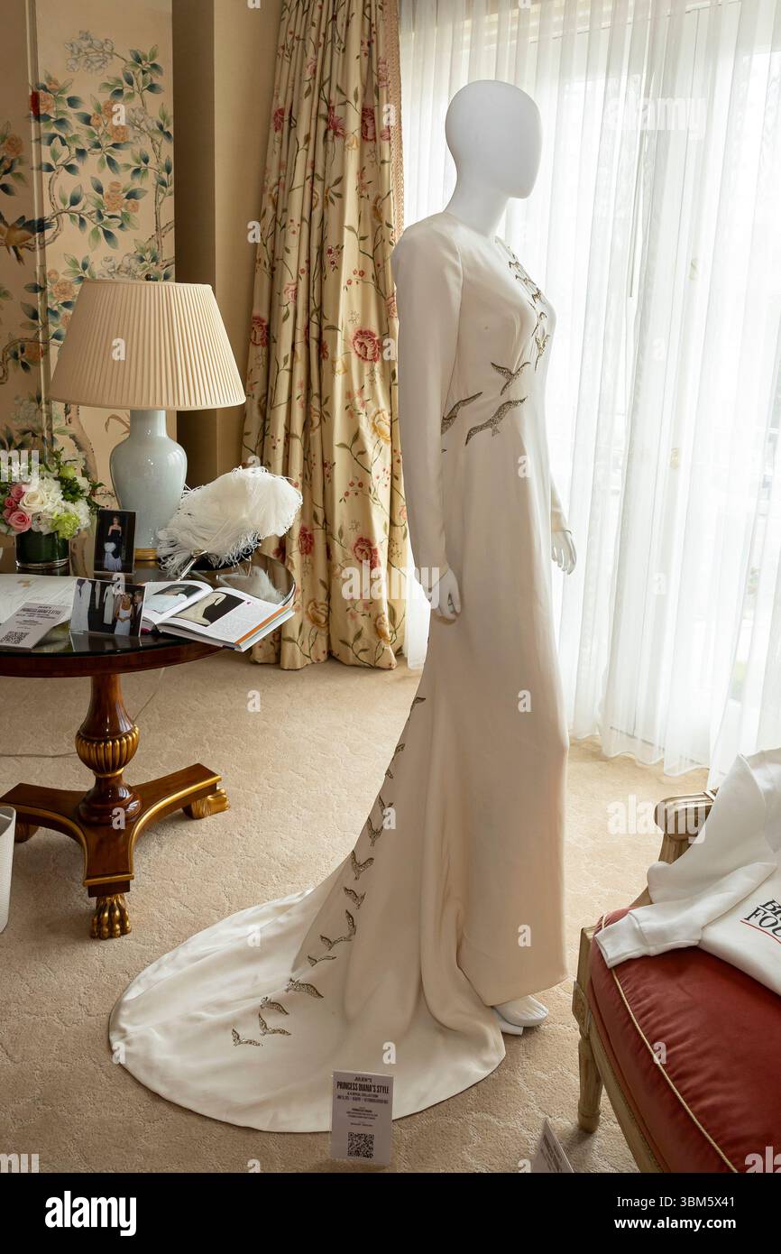 A Princess Diana 1986 Catherine Walker Falcon Evening Gown (With Book ...