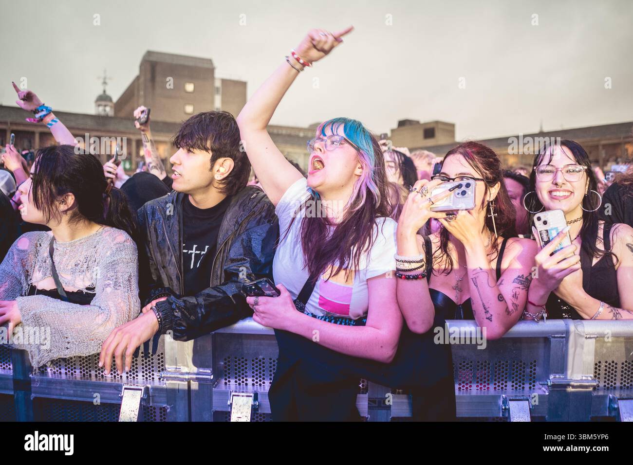Deftones fans at The Piece Hall Halifax, 24.06.2025 Stock Photo - Alamy