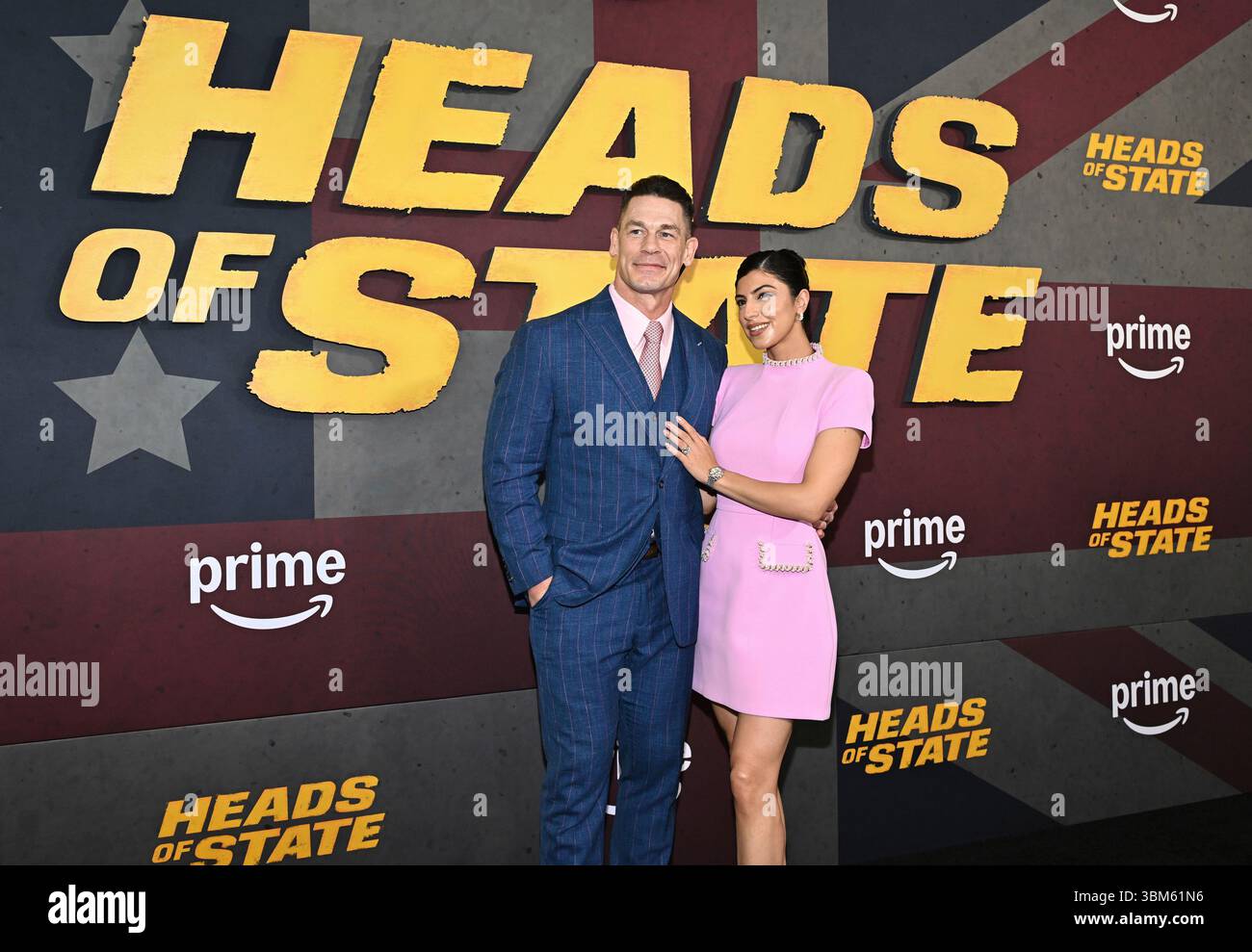 John Cena, left, and wife Shay Shariatzadeh attend the world premiere ...