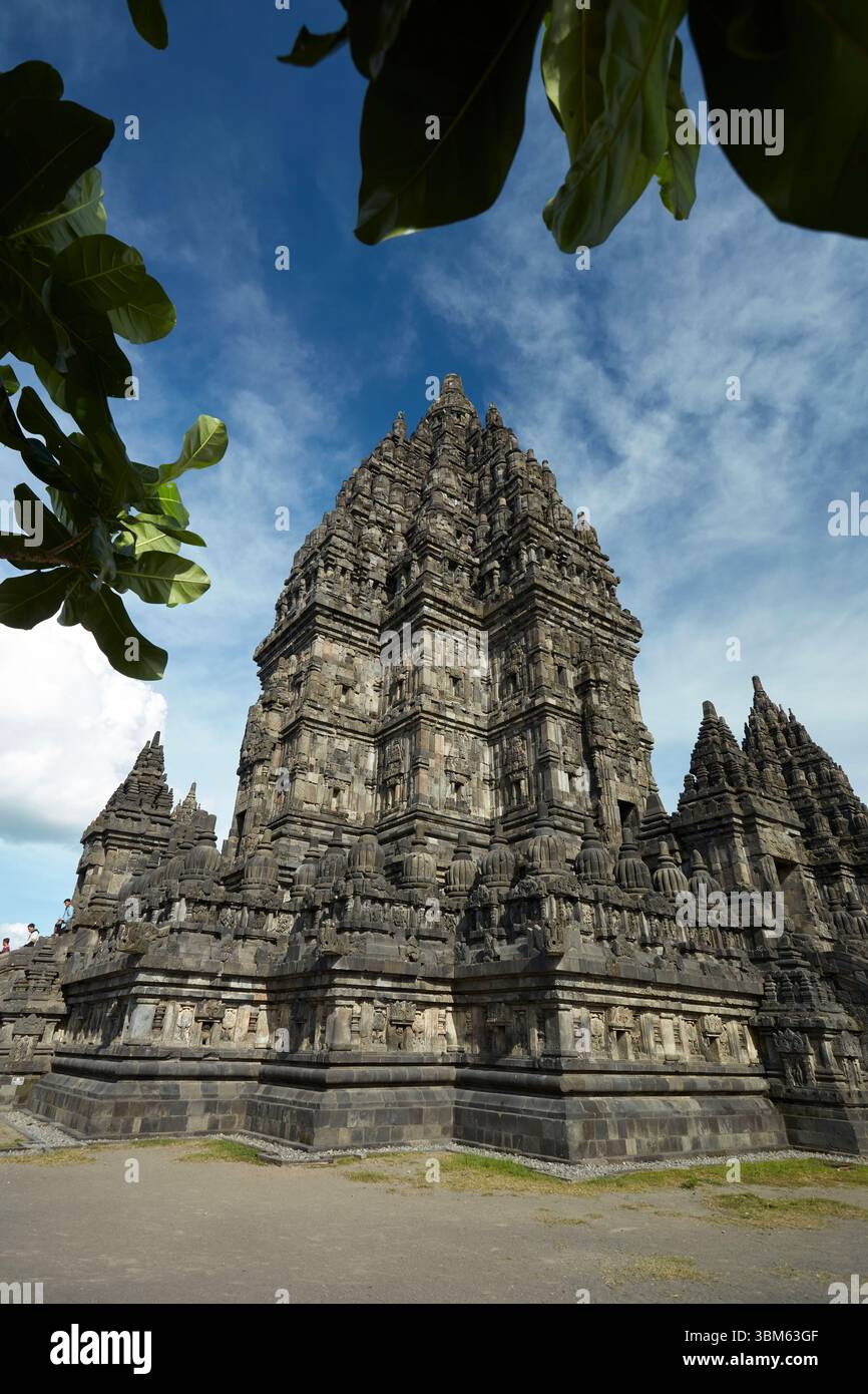 Prambanan Hindu Temple (built 9th century) near Yogyakarta, Java ...