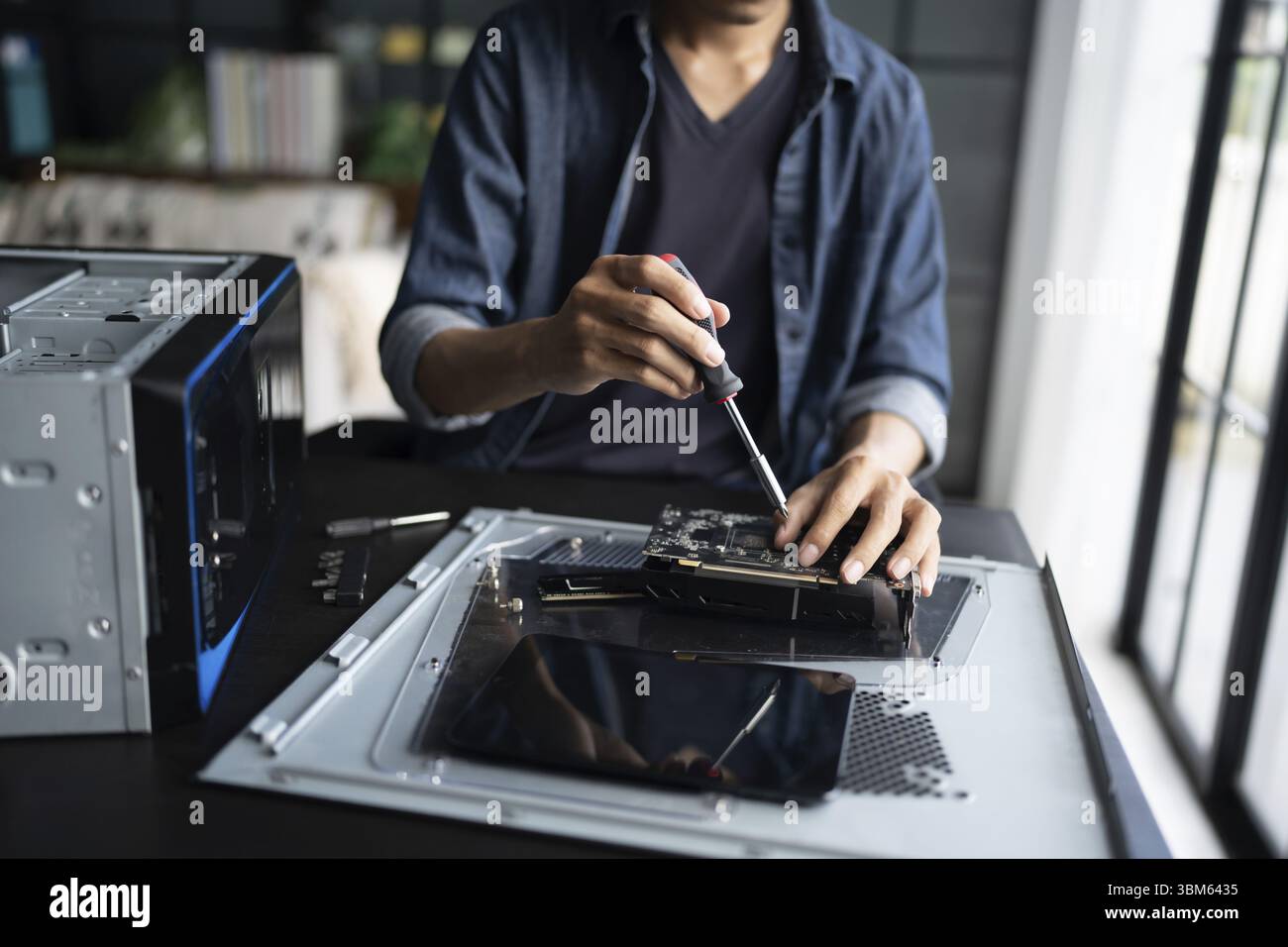 IT Engineer installing Hardware Equipment Development Facility Engineer Maintenance computer ...