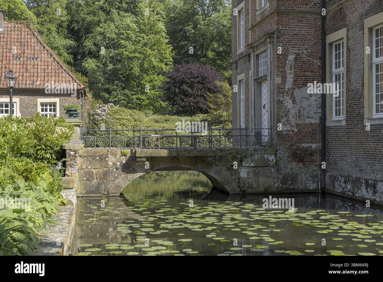 Moated castle Haus Welbergen, Ochtrup, Welbergen, Muensterland, North ...
