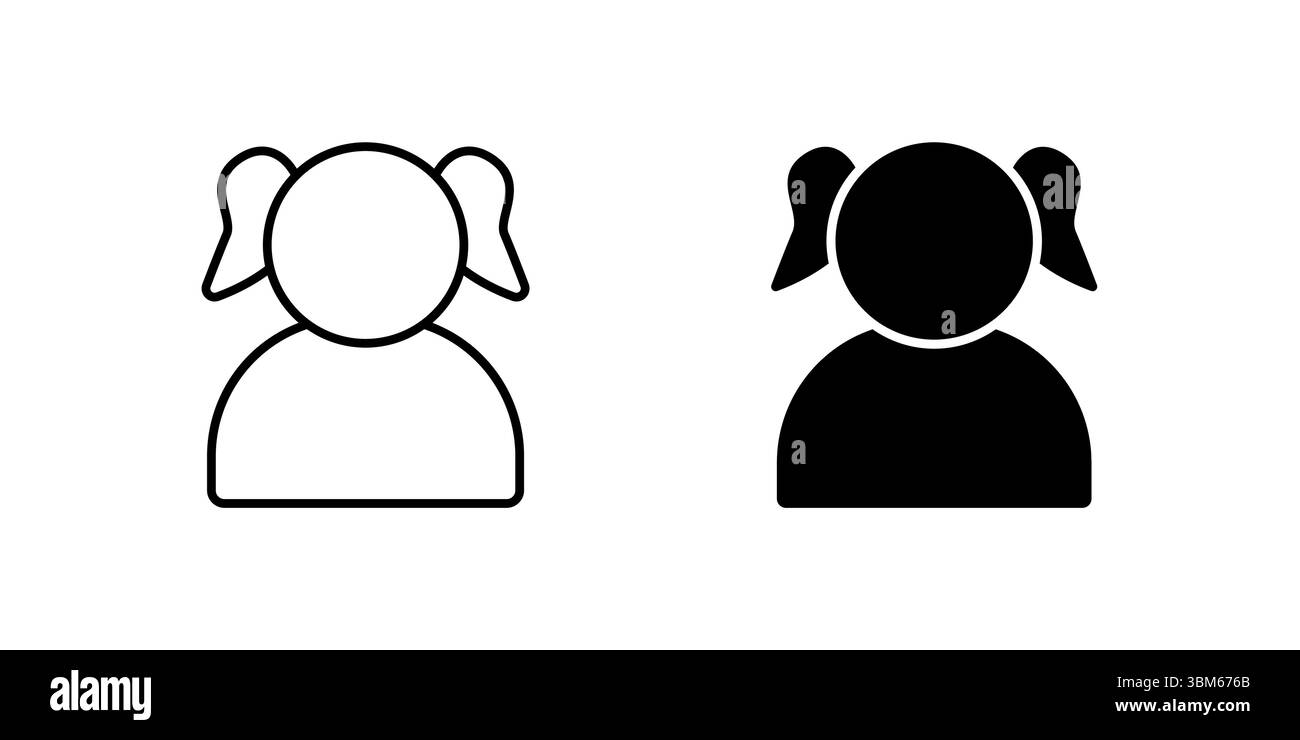 Charming profile girl icon set ideal for social platforms, user avatars ...