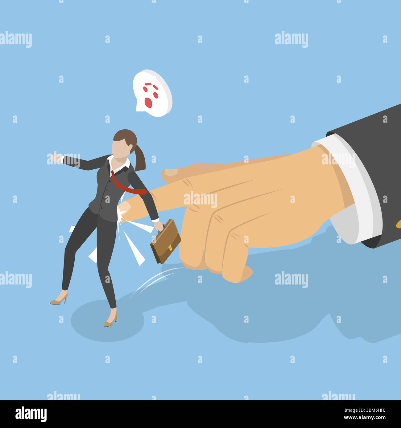 3D Isometric Flat Illustration of Nudge Theory in Business, Boosting ...