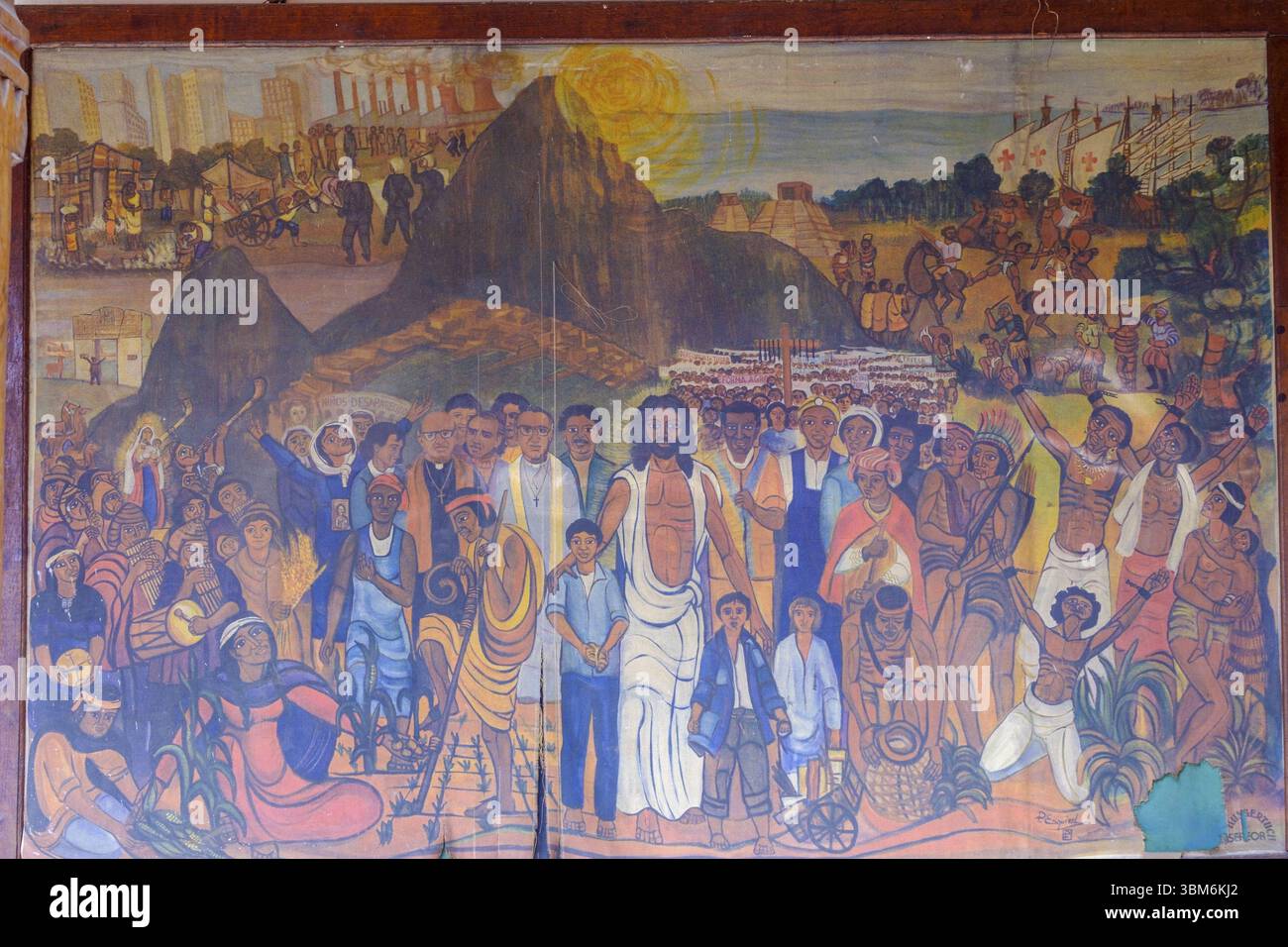 Jesus Christ and the Mayan People, mural painting, cloister of the ...
