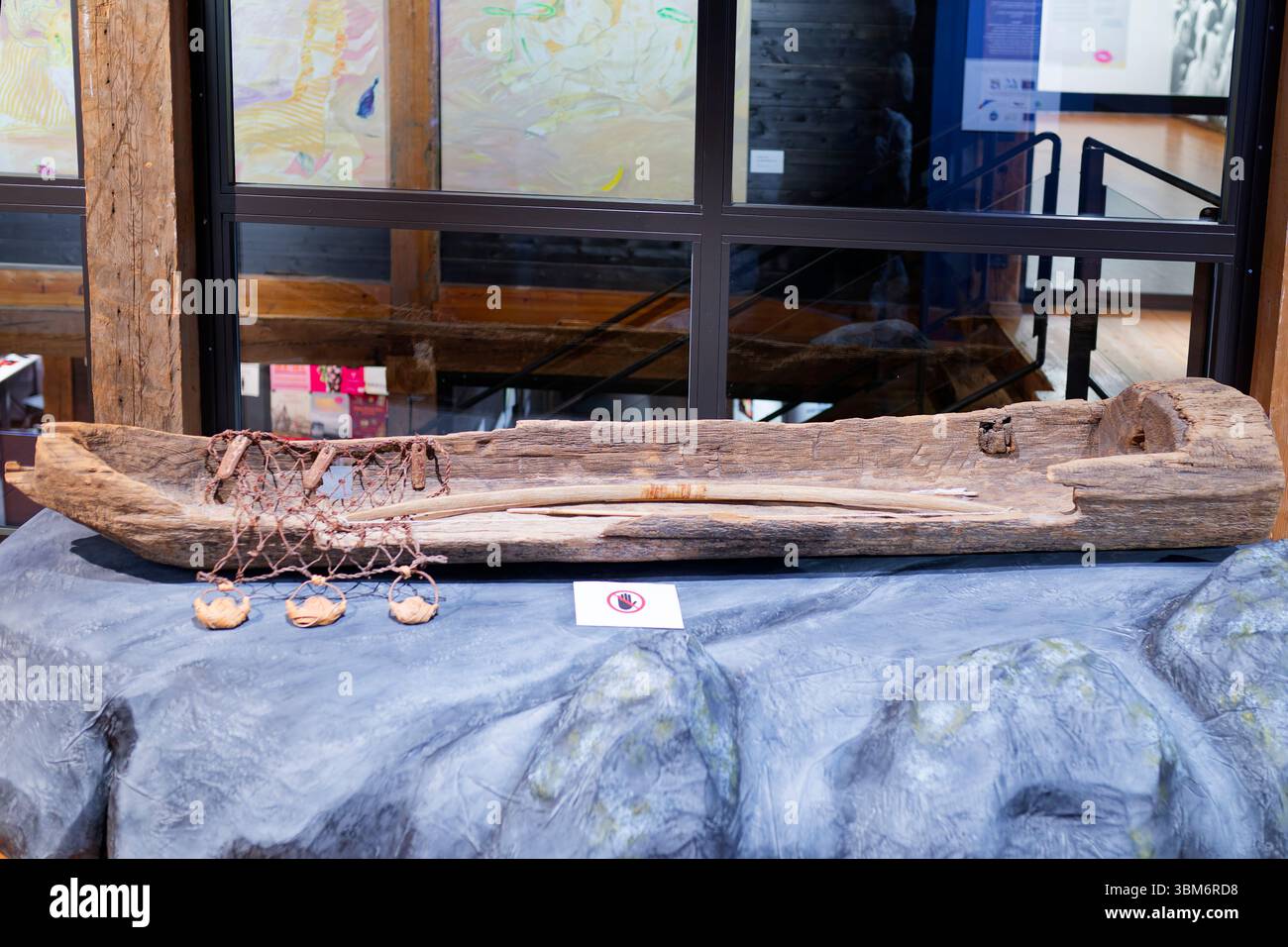 Authentic traditional Finnish ruuhi boat with accompanying fishing nets ...