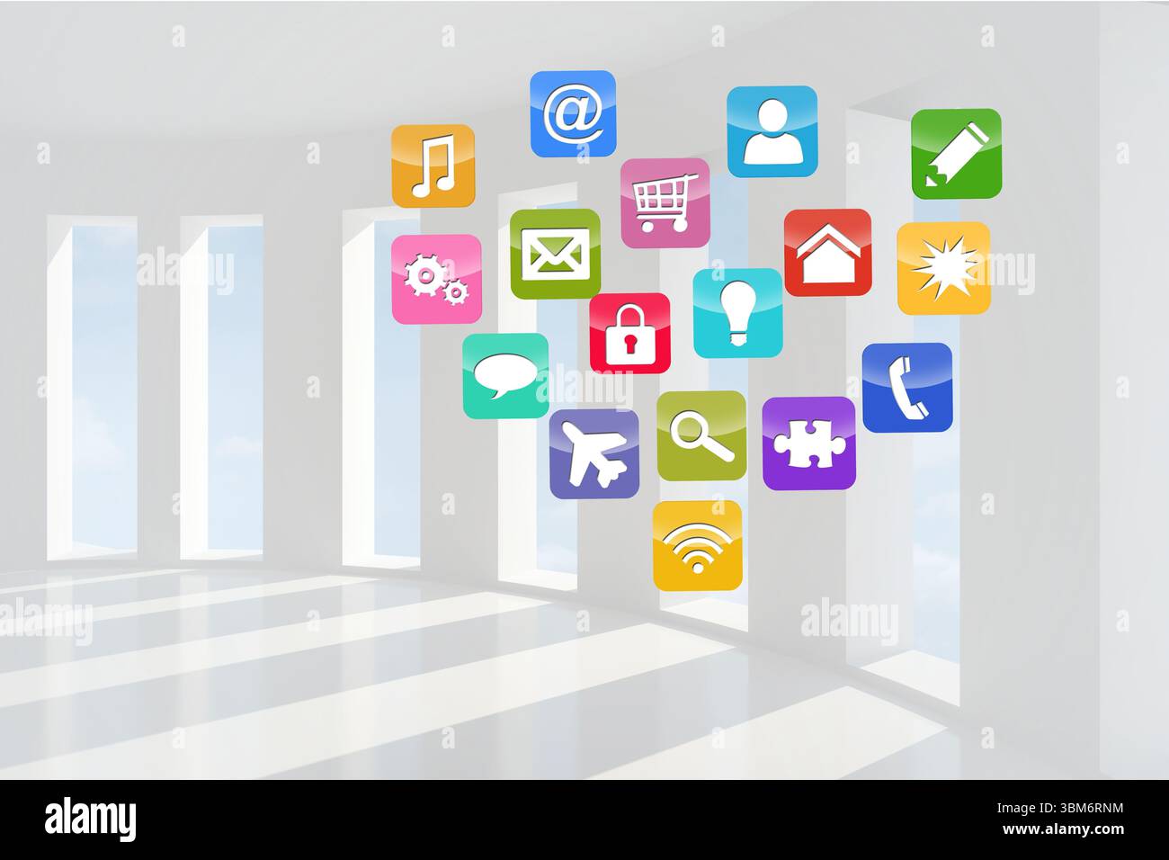 Computing application icons Stock Photo - Alamy