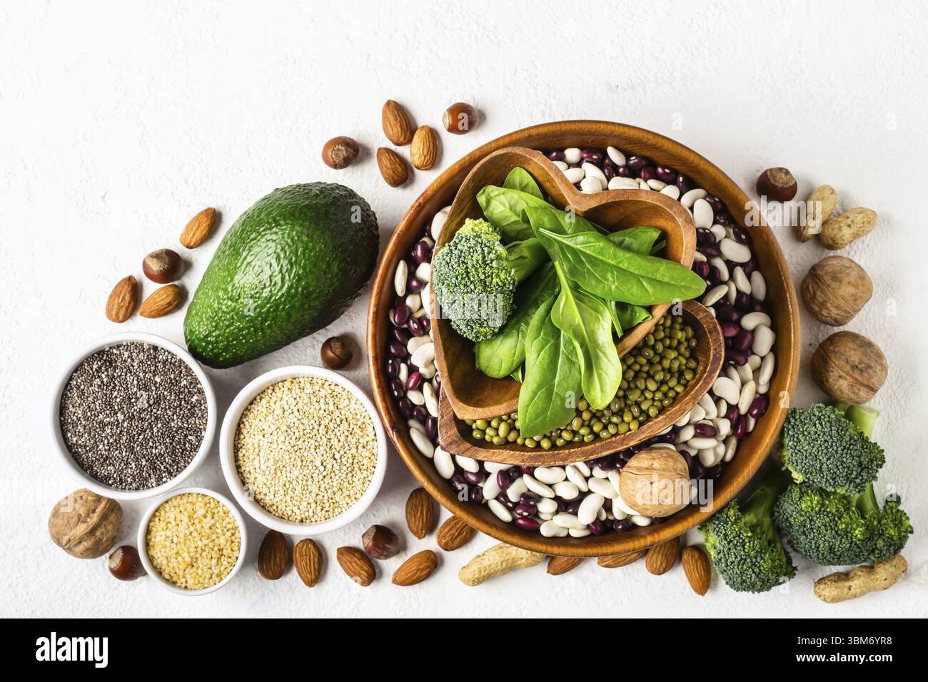 Set of vegetable protein sources. Healthy diet concept Stock Photo - Alamy