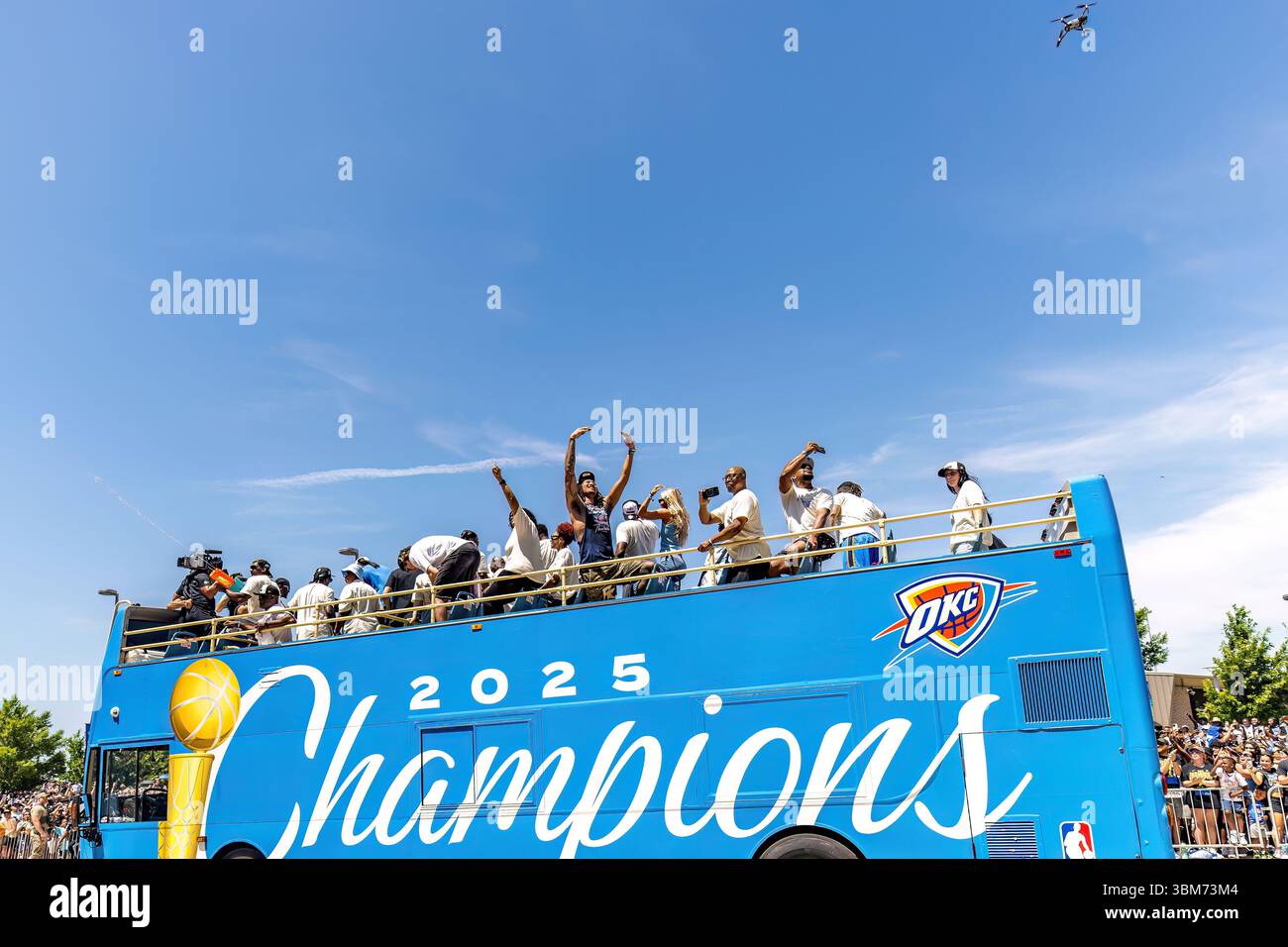 NBA Finals champion Oklahoma City Thunder and fans celebrate at the ...