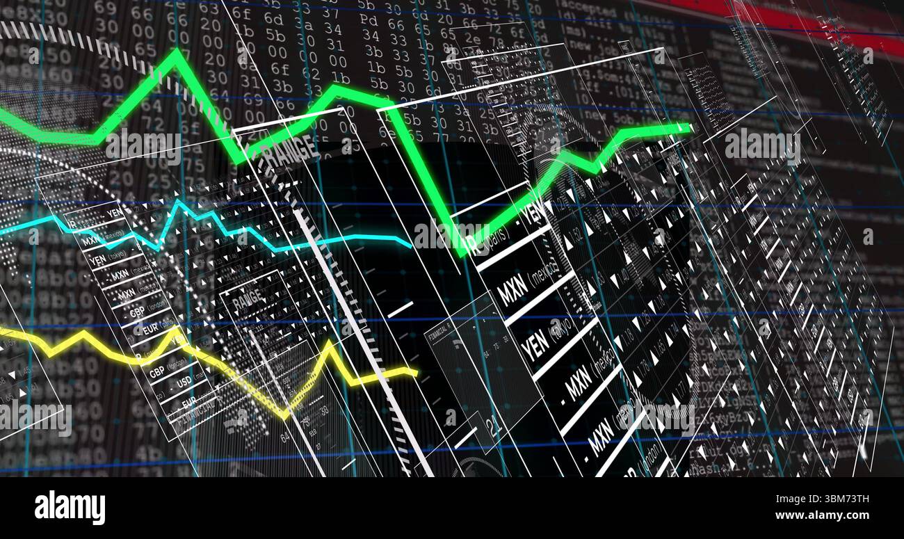 Data visualization animating on dashboard hi-res stock photography and images - Alamy
