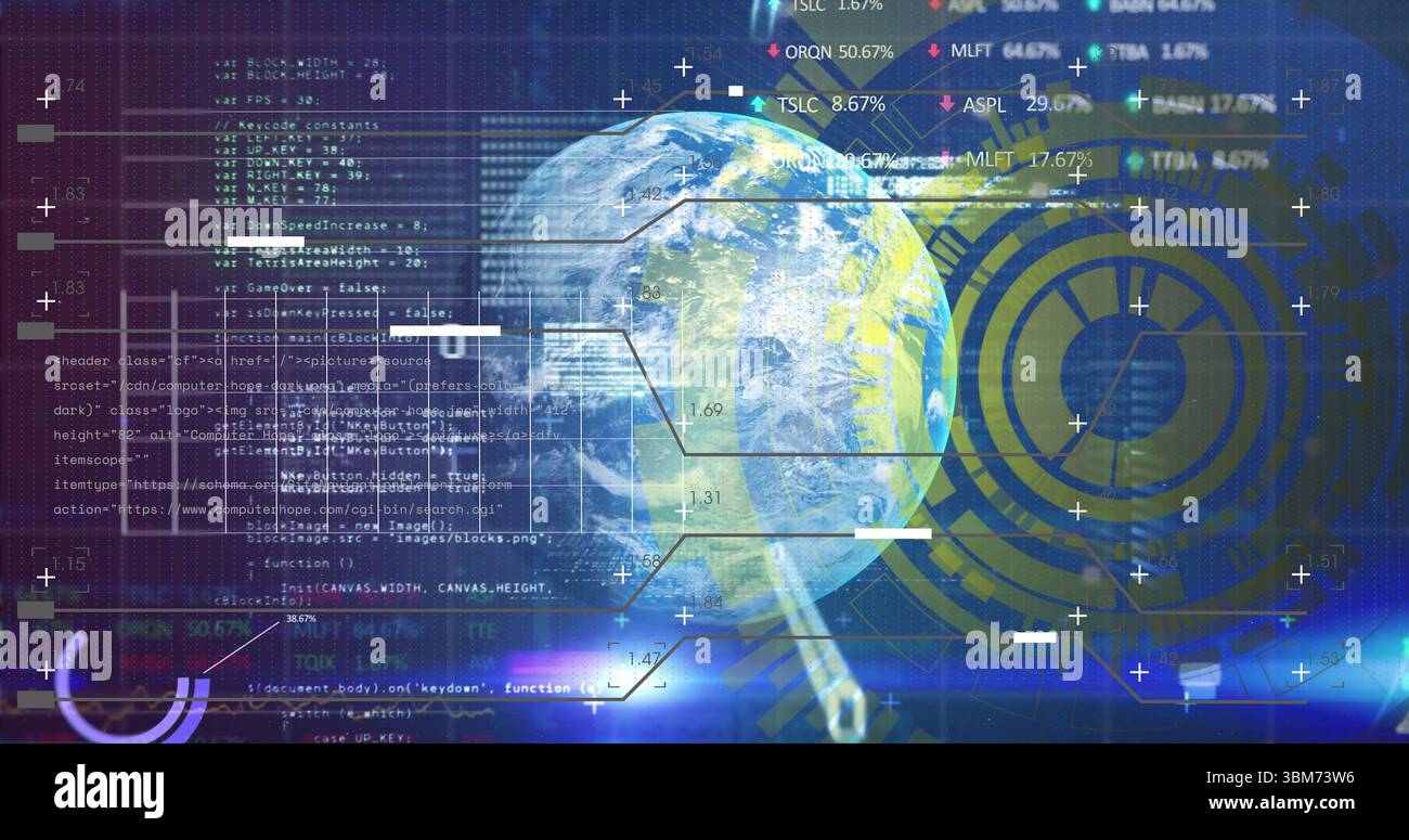 Rotating circular elements numerical data hi-res stock photography and ...