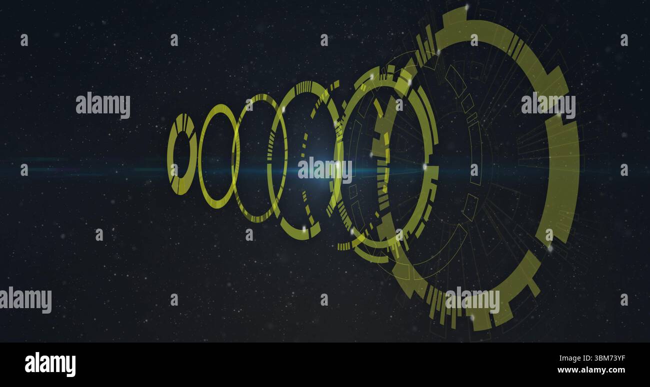 Animation futuristic interface circular graphics hi-res stock photography and images - Alamy