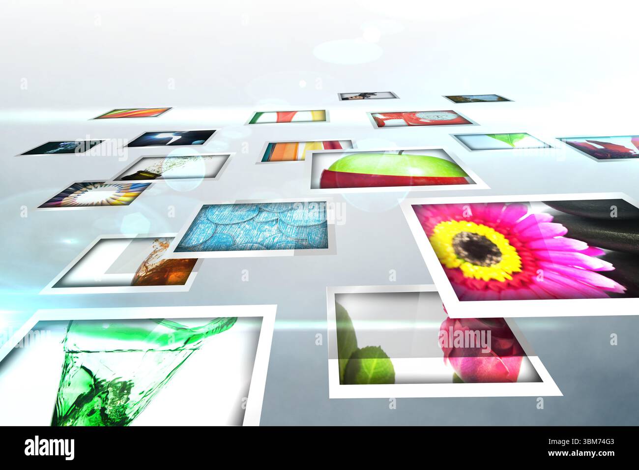 Screen collage showing lifestyle images Stock Photo - Alamy