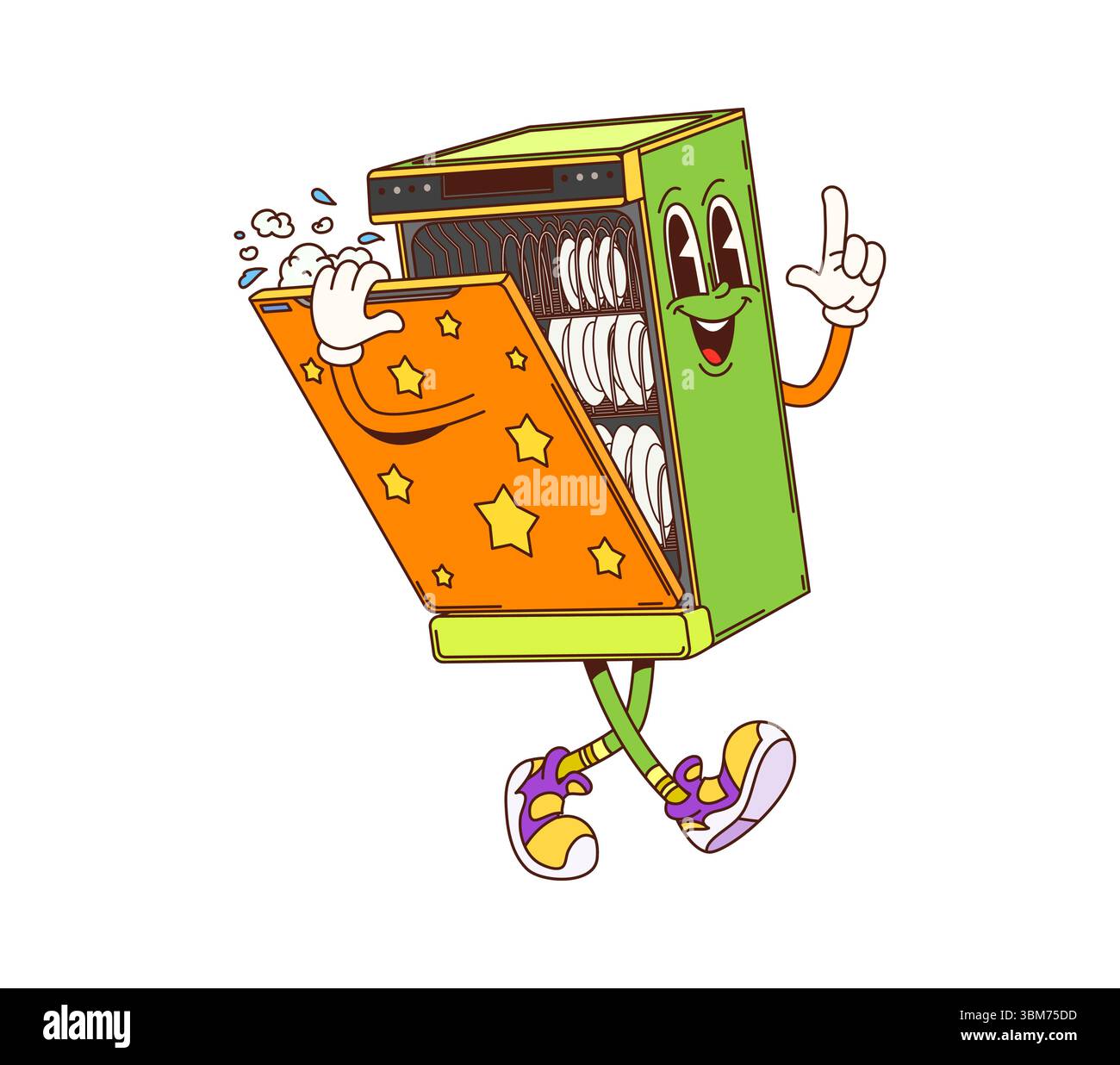 Vintage dish washer Stock Vector Images - Alamy