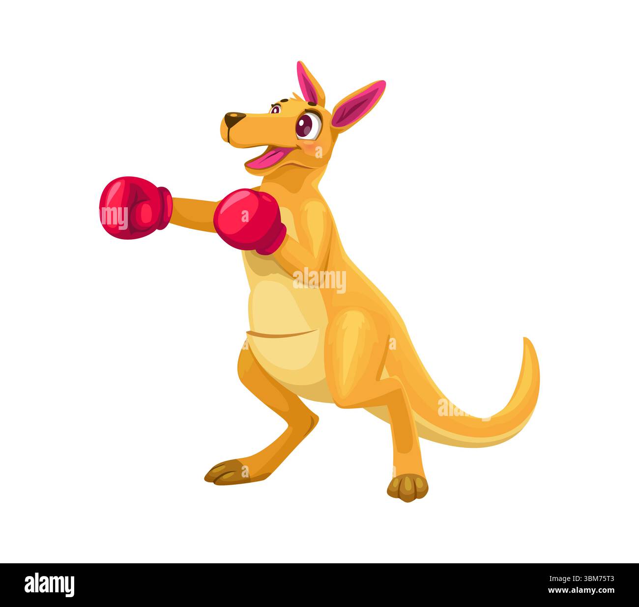 Cartoon funny boxing kangaroo animal character. Australian wildlife ...