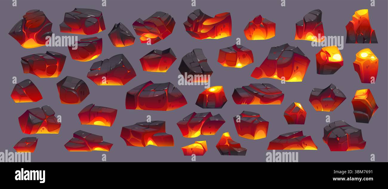 Charred rock Stock Vector Images - Alamy
