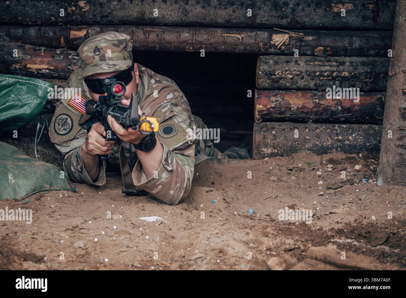 A U.S. Soldier assigned 1st Battalion, 125th Infantry Regiment ...