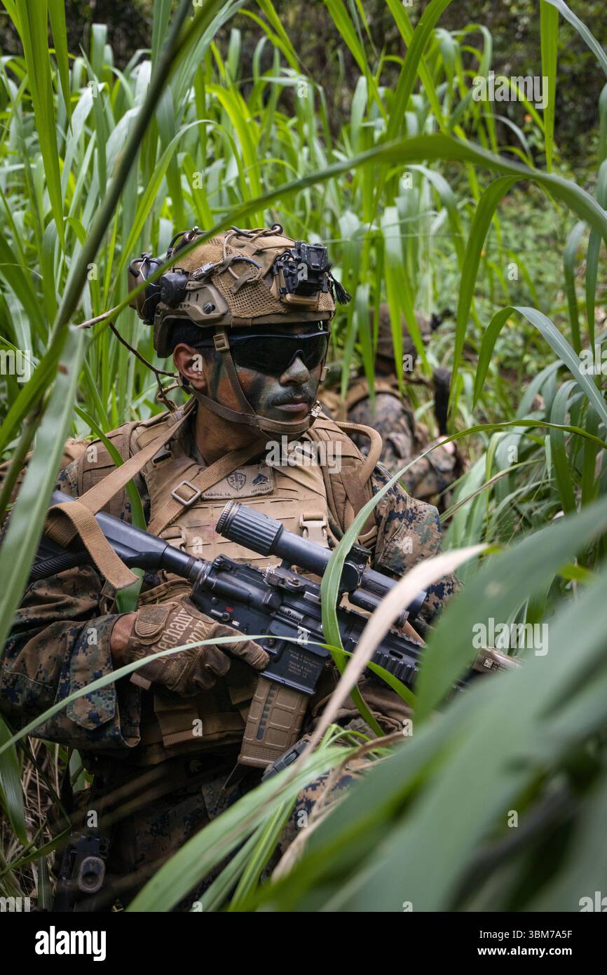 A U.S. Marine with the School of Infantry-West, Advanced Infantry ...