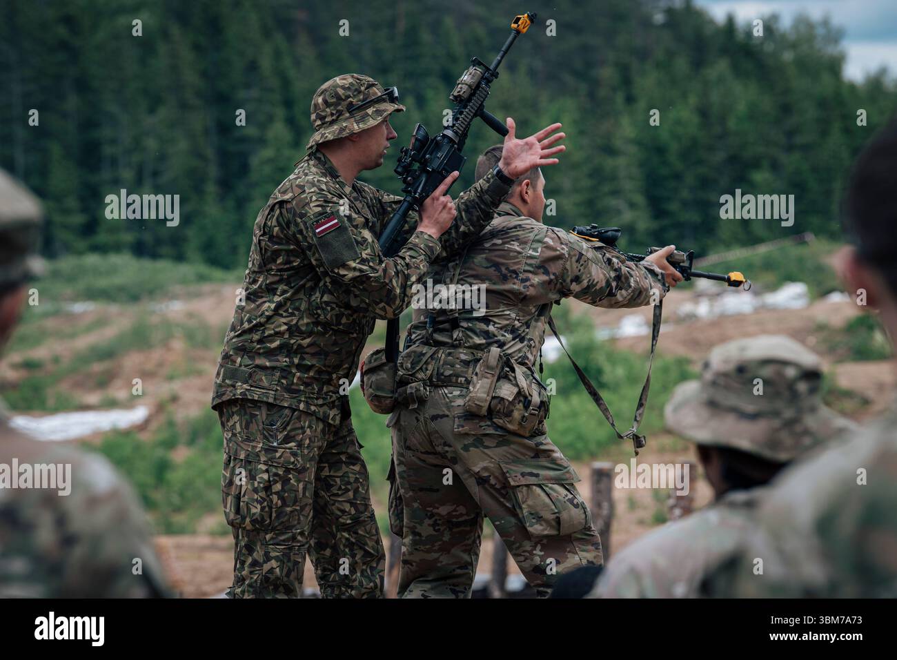 U.S. Soldiers assigned to Alpha and Bravo Companies, 1st Battalion ...
