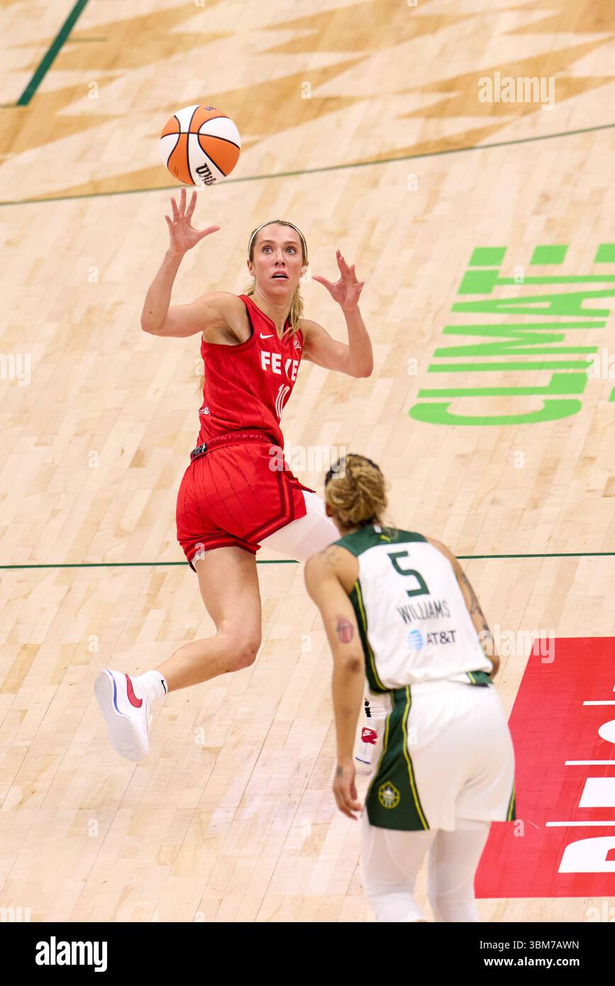 Seattle, Washington, USA. 24th June, 2025. Indiana Fever's LEXIE HULL ...