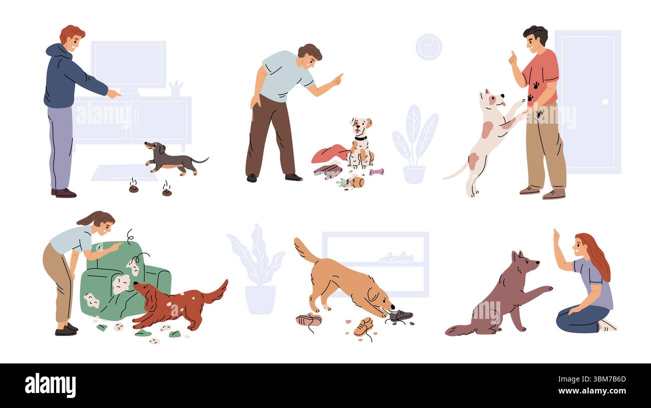 Dog handlers Stock Vector Images - Alamy