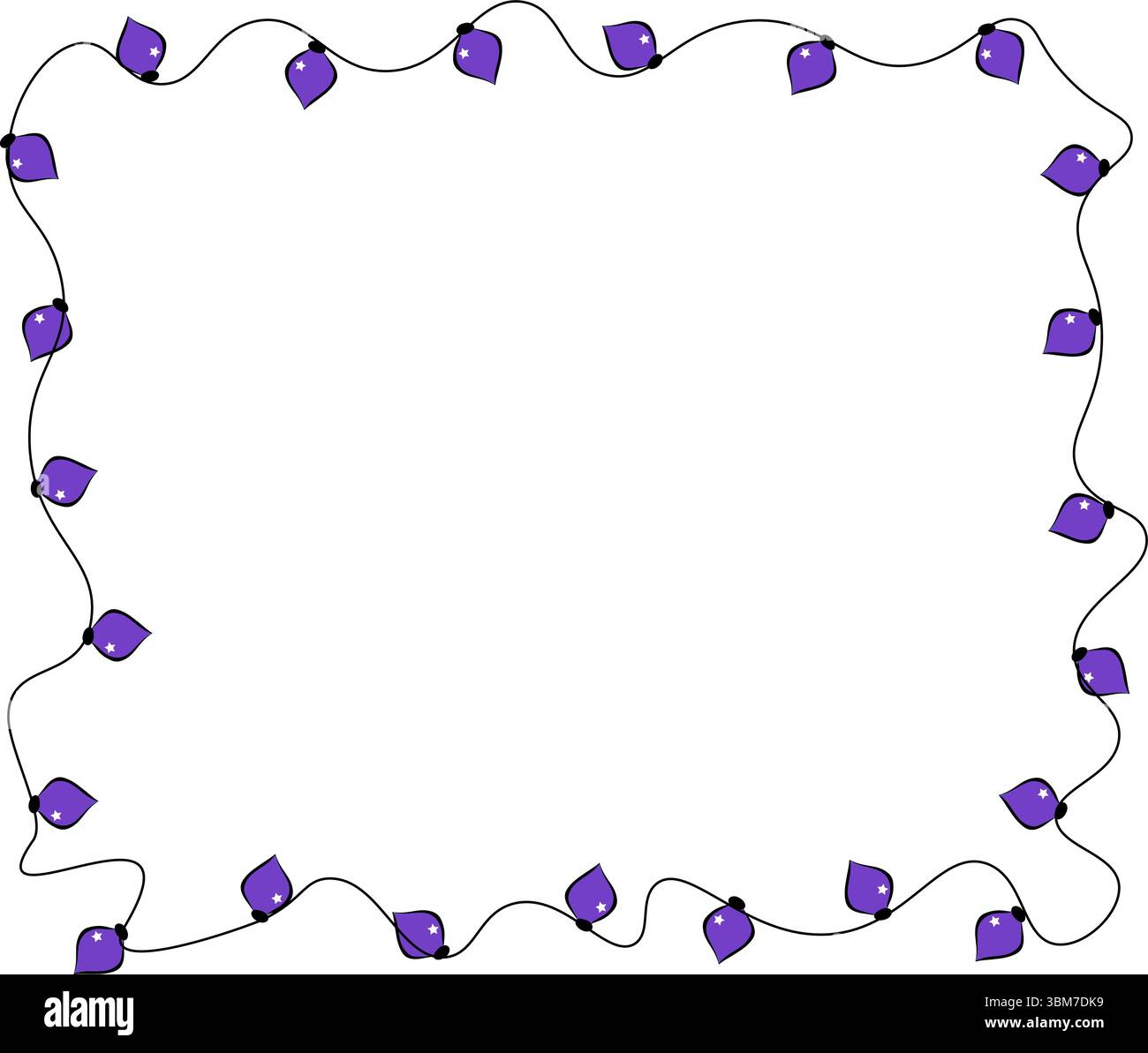 Glowing bulb garland frame Cut Out Stock Images & Pictures - Alamy