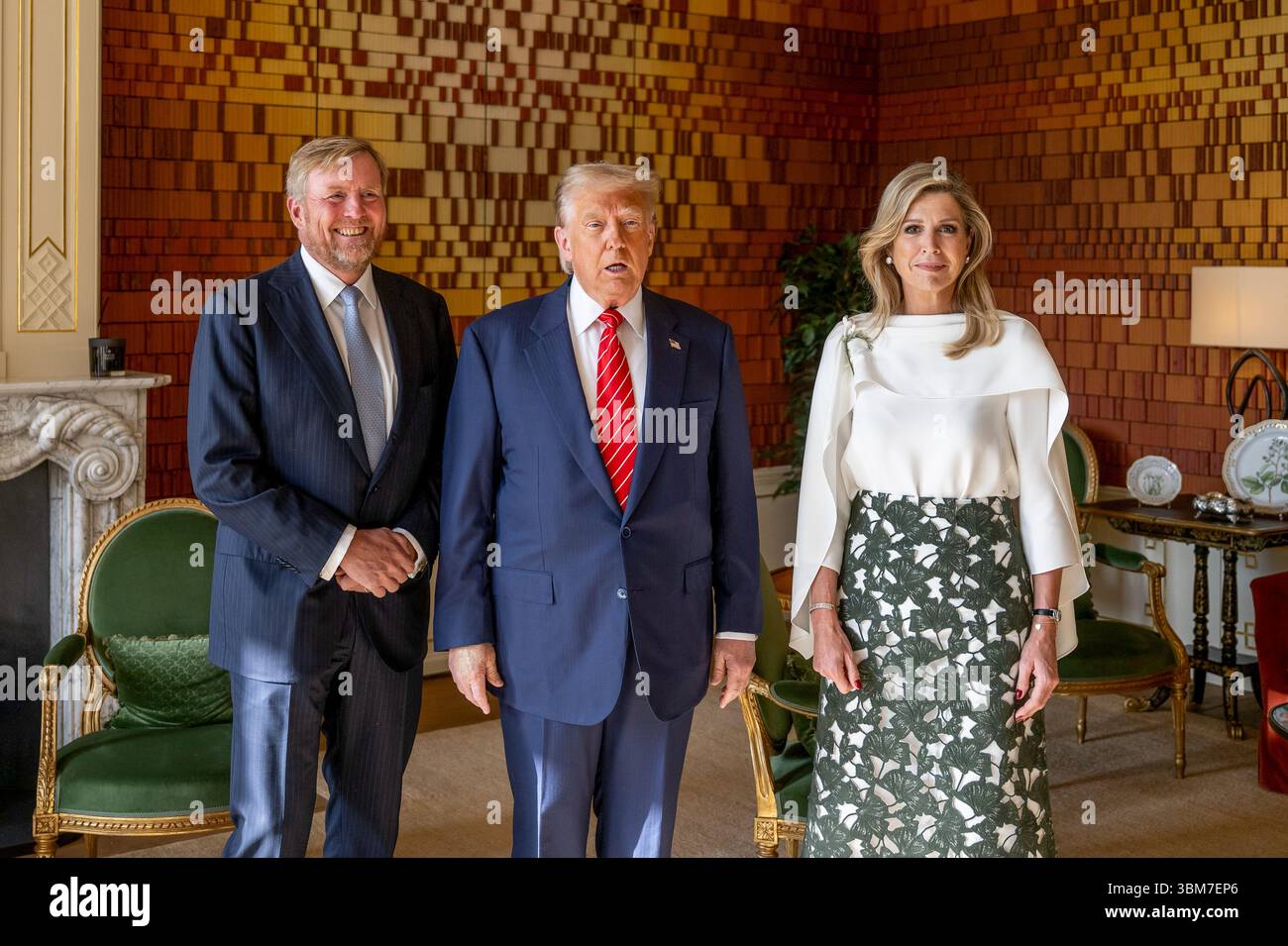 Den Haag, Nederland. 25th June, 2025. US President Donald Trump with ...