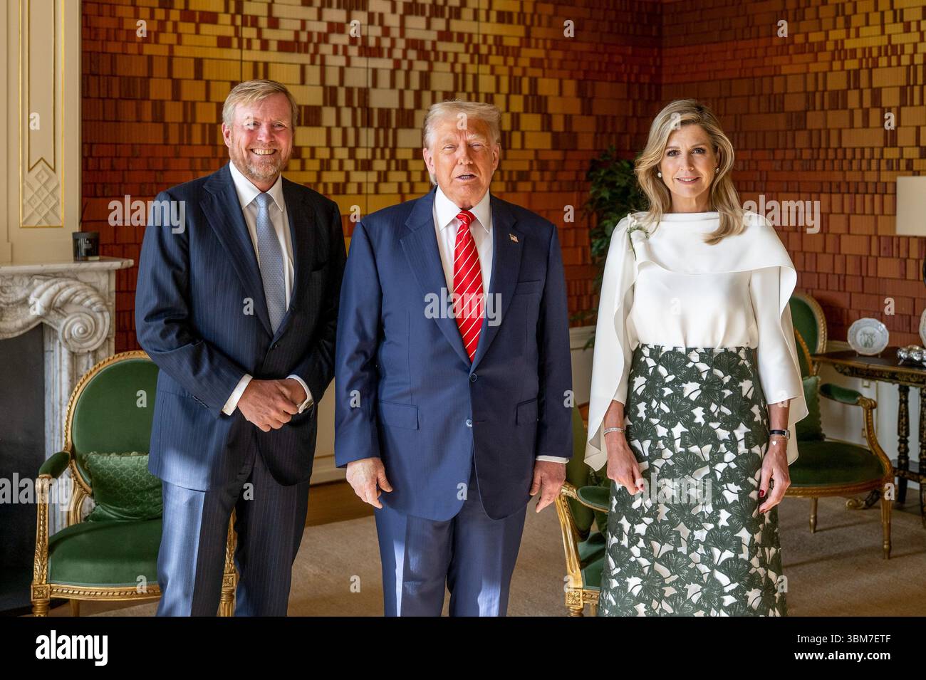 Den Haag, Nederland. 25th June, 2025. US President Donald Trump with ...