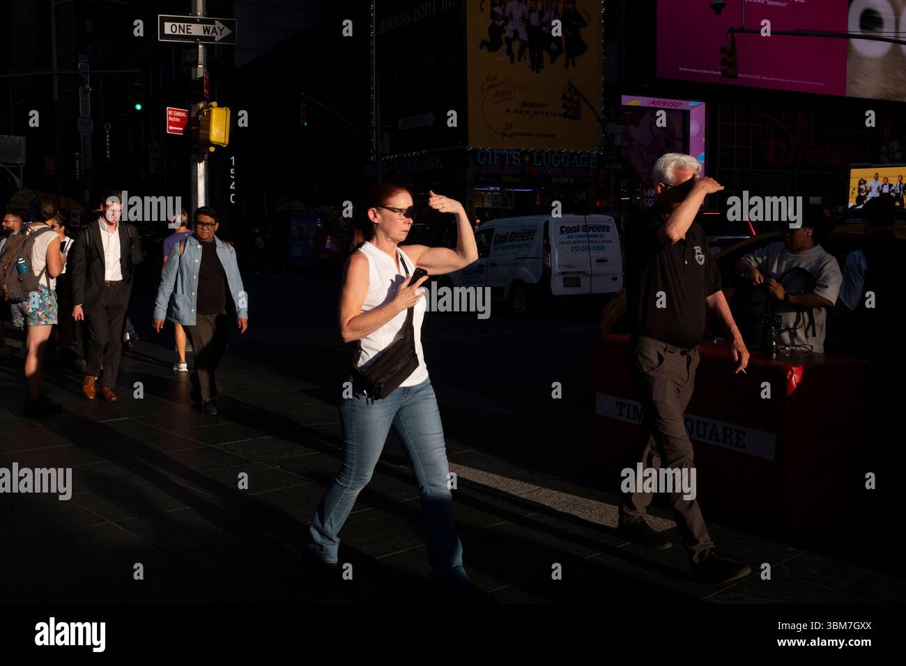New York City, USA. 24th June, 2025. People walk in Times Square during ...