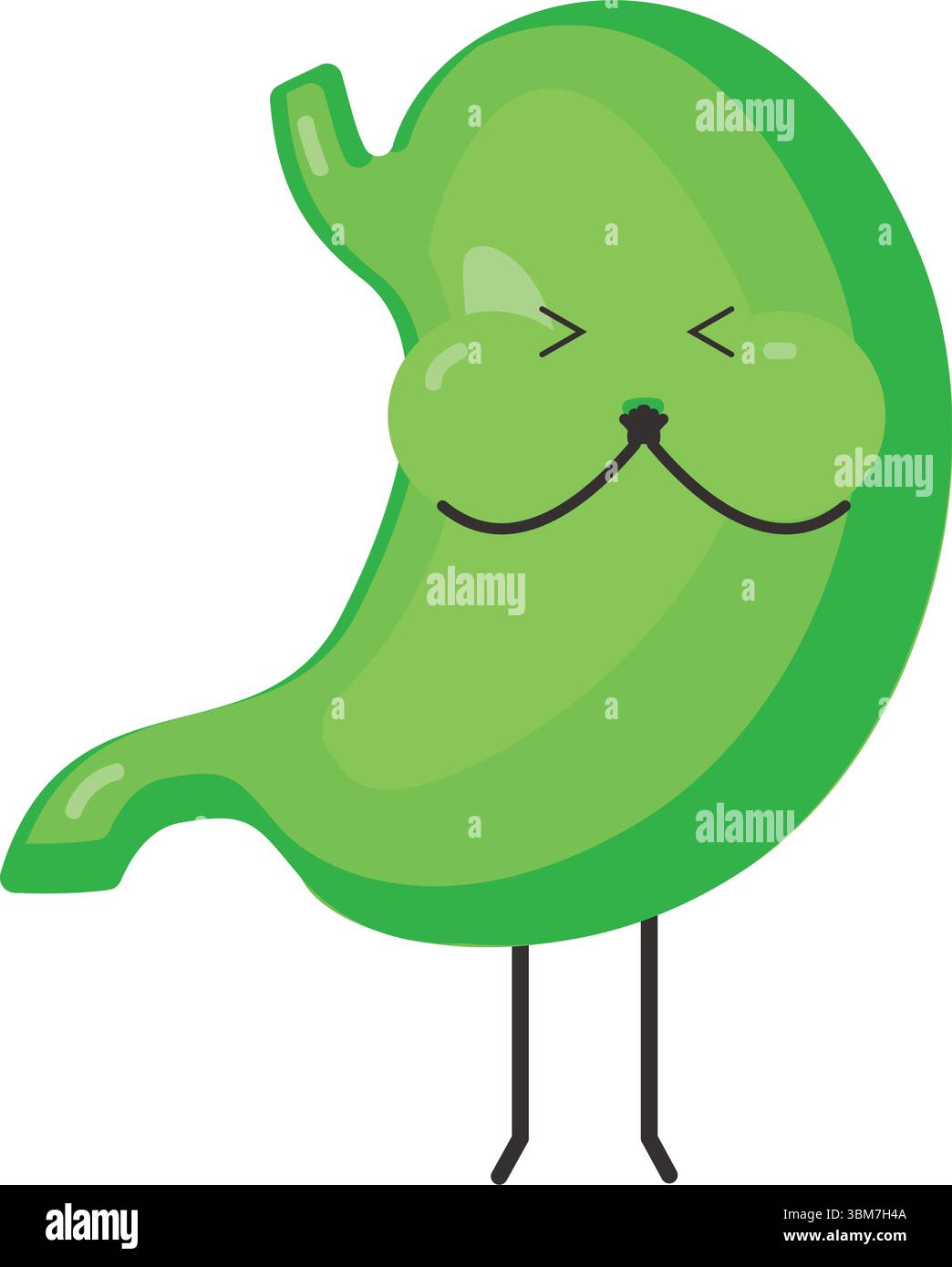 Stomach nausea vector cute sick character icon Stock Vector Image & Art ...