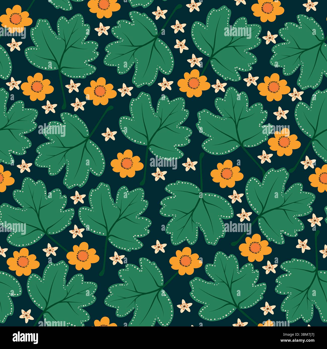 Dense green leafy pattern Stock Vector Images - Alamy