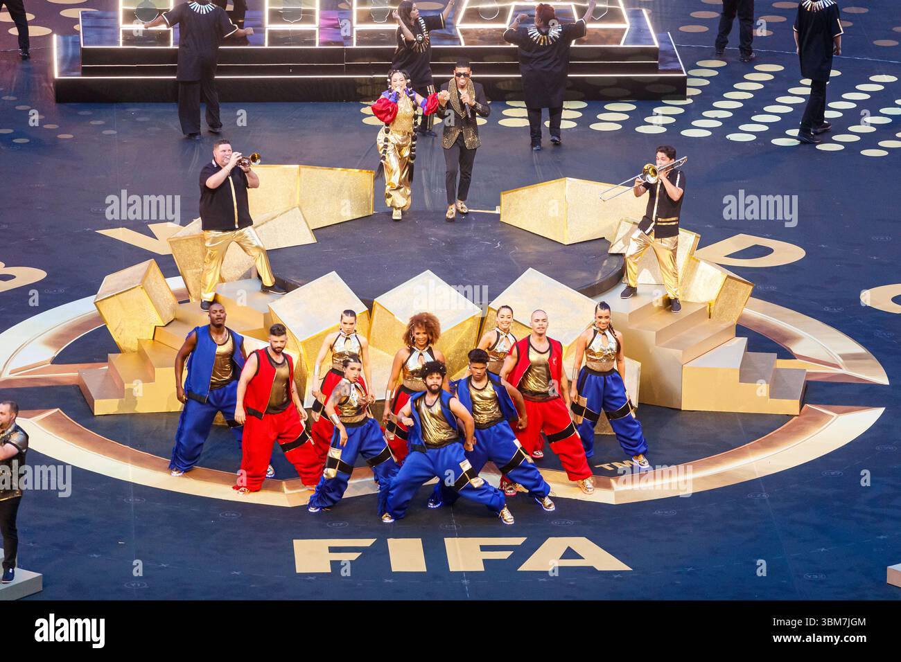 MIAMI GARDENS, FLORIDA - JUNE 14: Singers Vikina and Richaelio perform ...