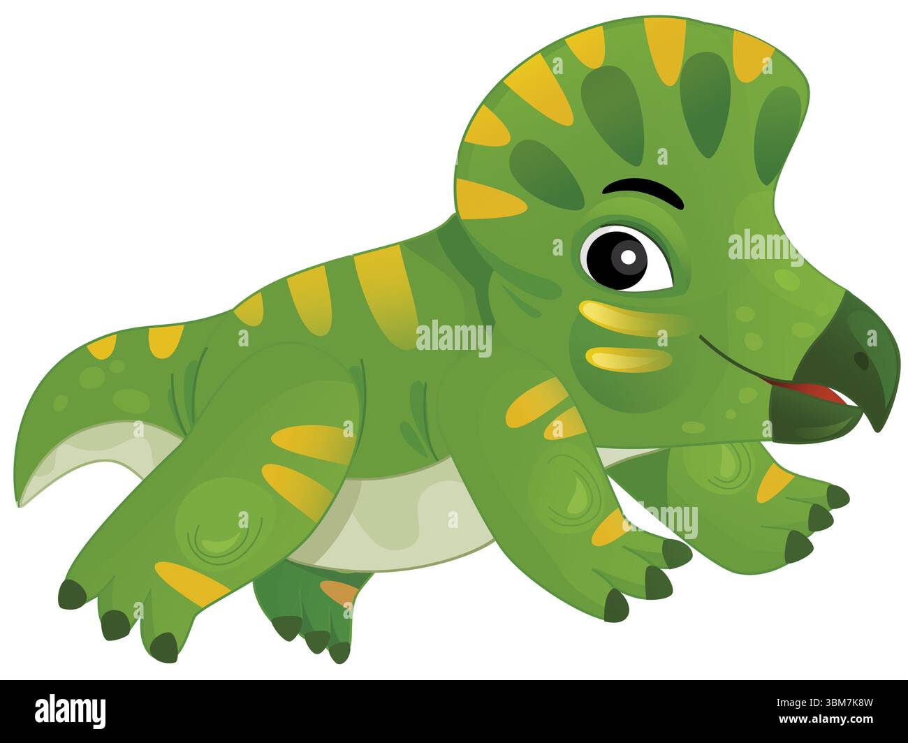 Happy cartoon dinosaur running smiling hi-res stock photography and ...
