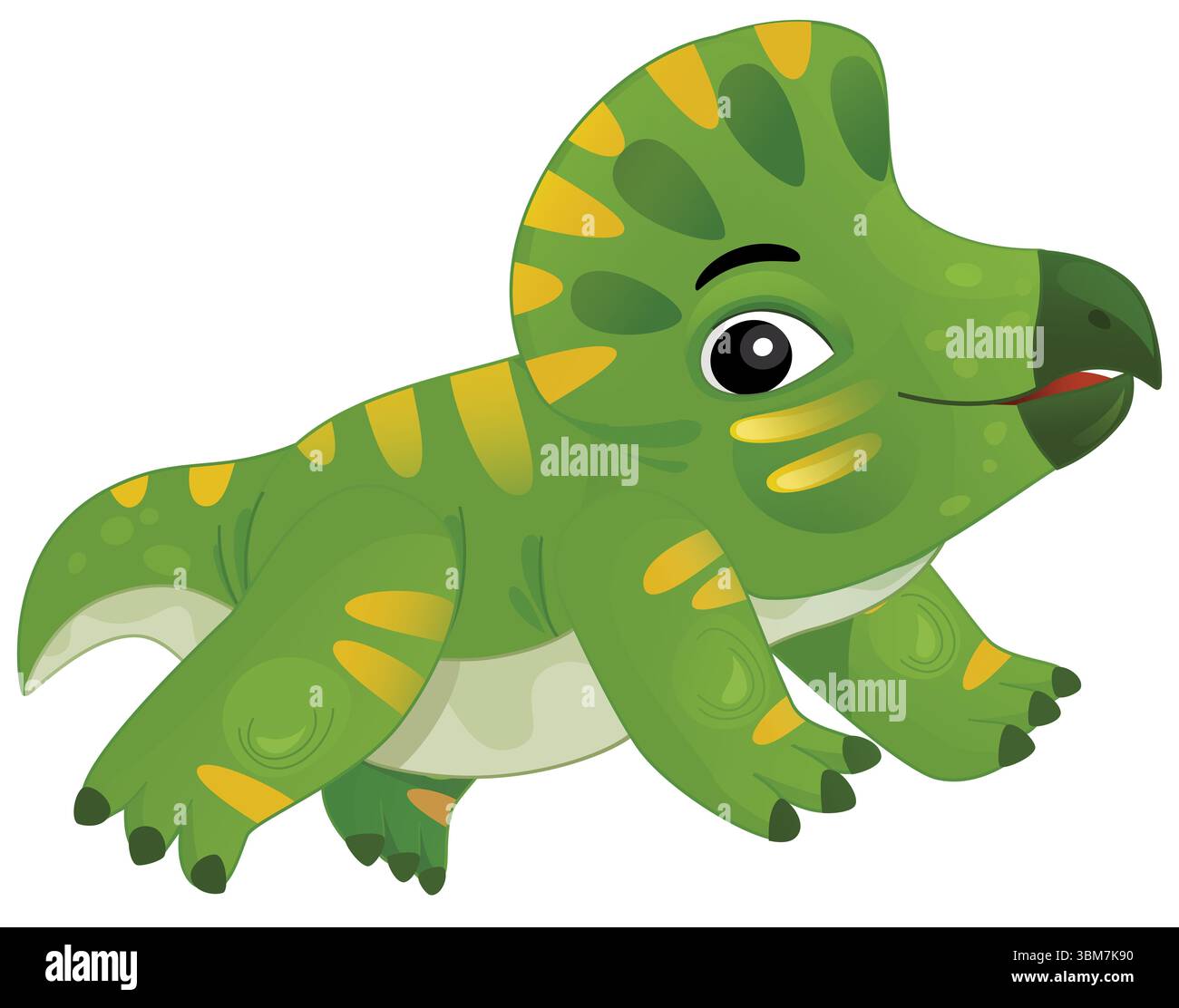 cartoon happy and funny colorful prehistoric dinosaur dino ...
