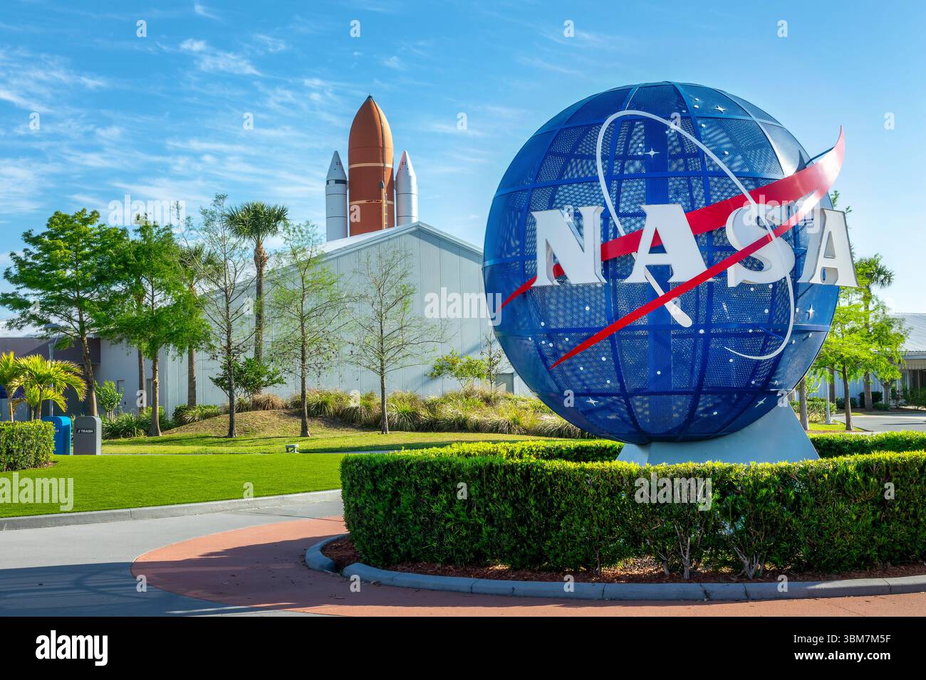 Nasa logo at the Kennedy Space Center entrance in Merrit island, Cape ...