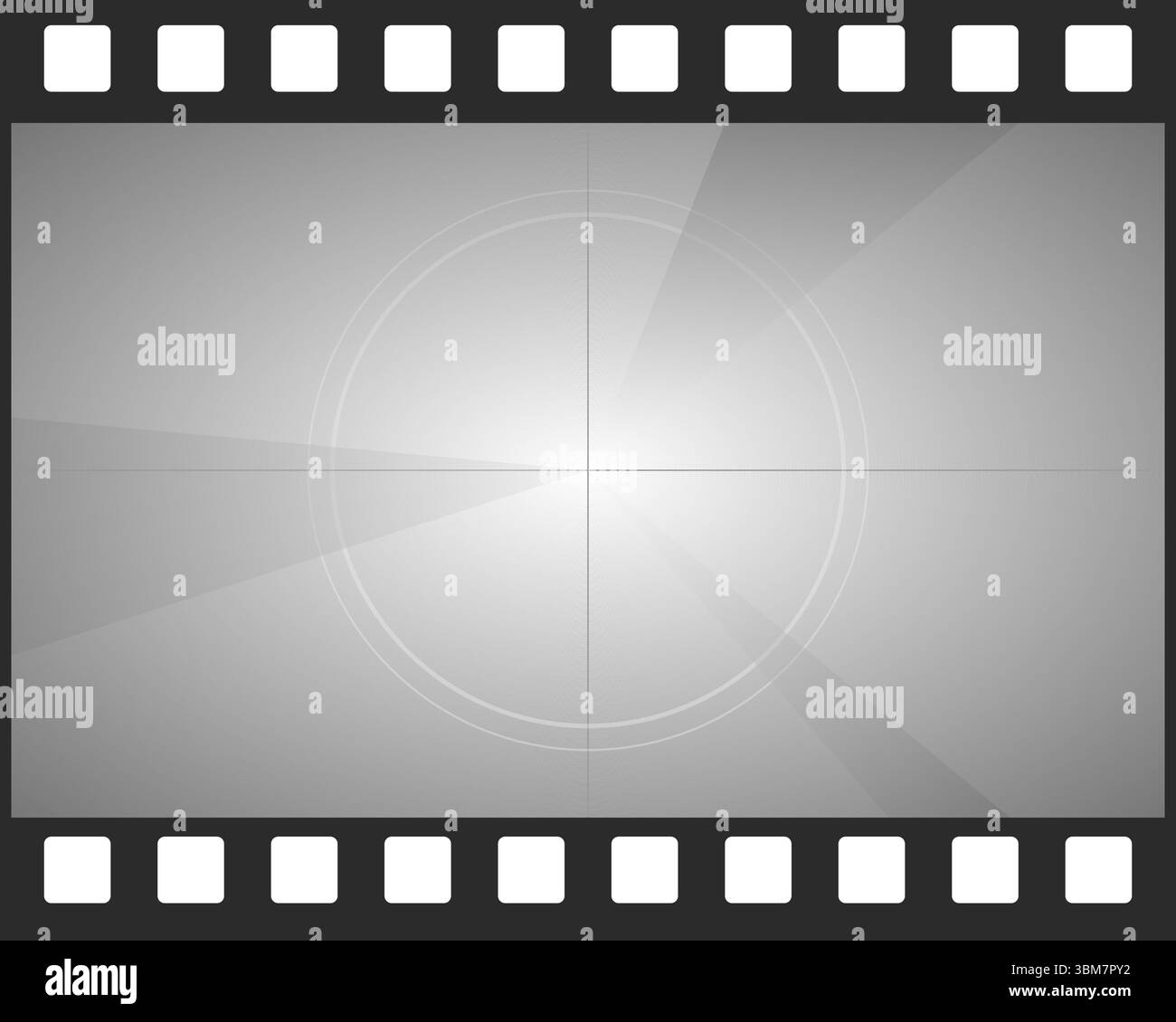 Countdown movie frame, film intro animation retro video screen. Start ...