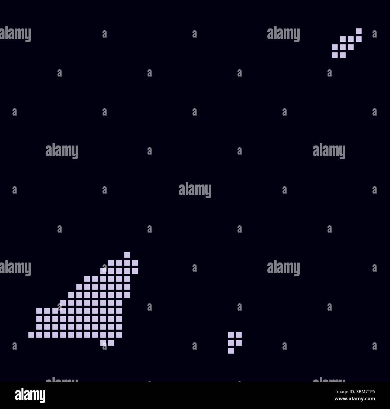 Guernsey dotted map. Digital style map of the country on dark ...