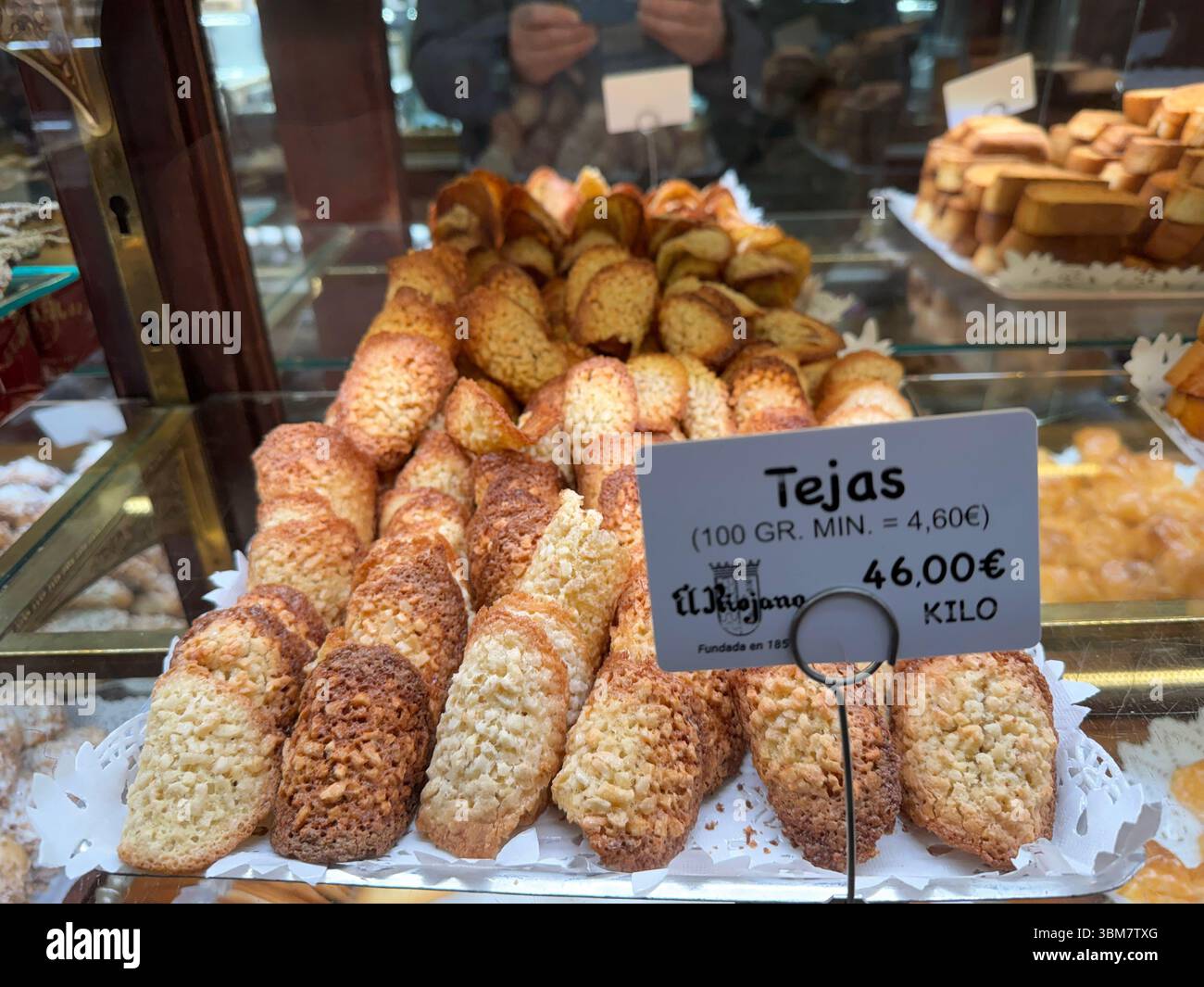 Tejas, Pasteleria El Riojano, calle Mayor, Madrid, Spain Stock Photo ...