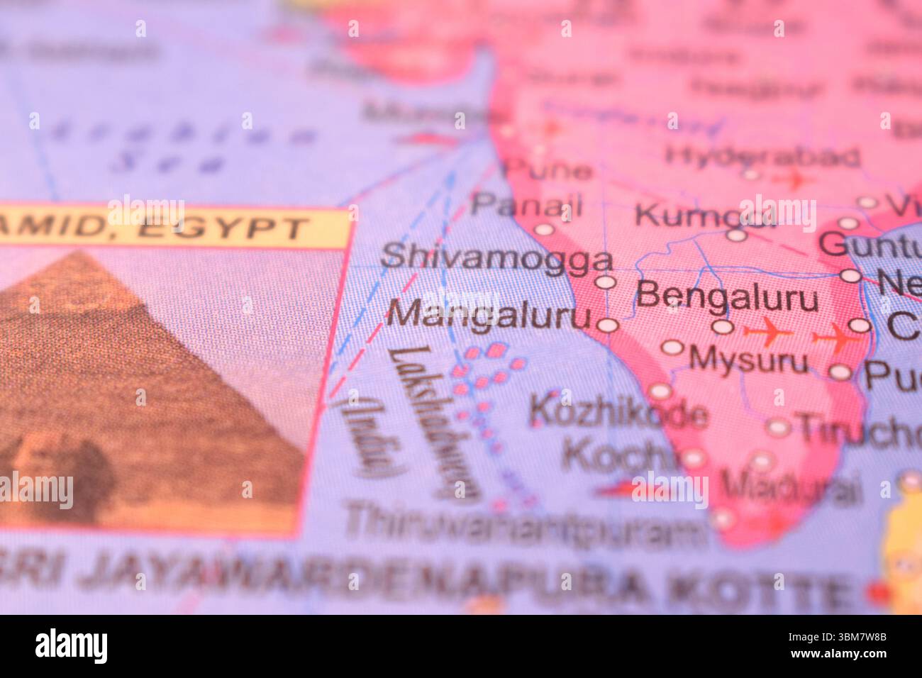 Bengaluru-India Administrative Map Or Political Map Close Up Photograph ...