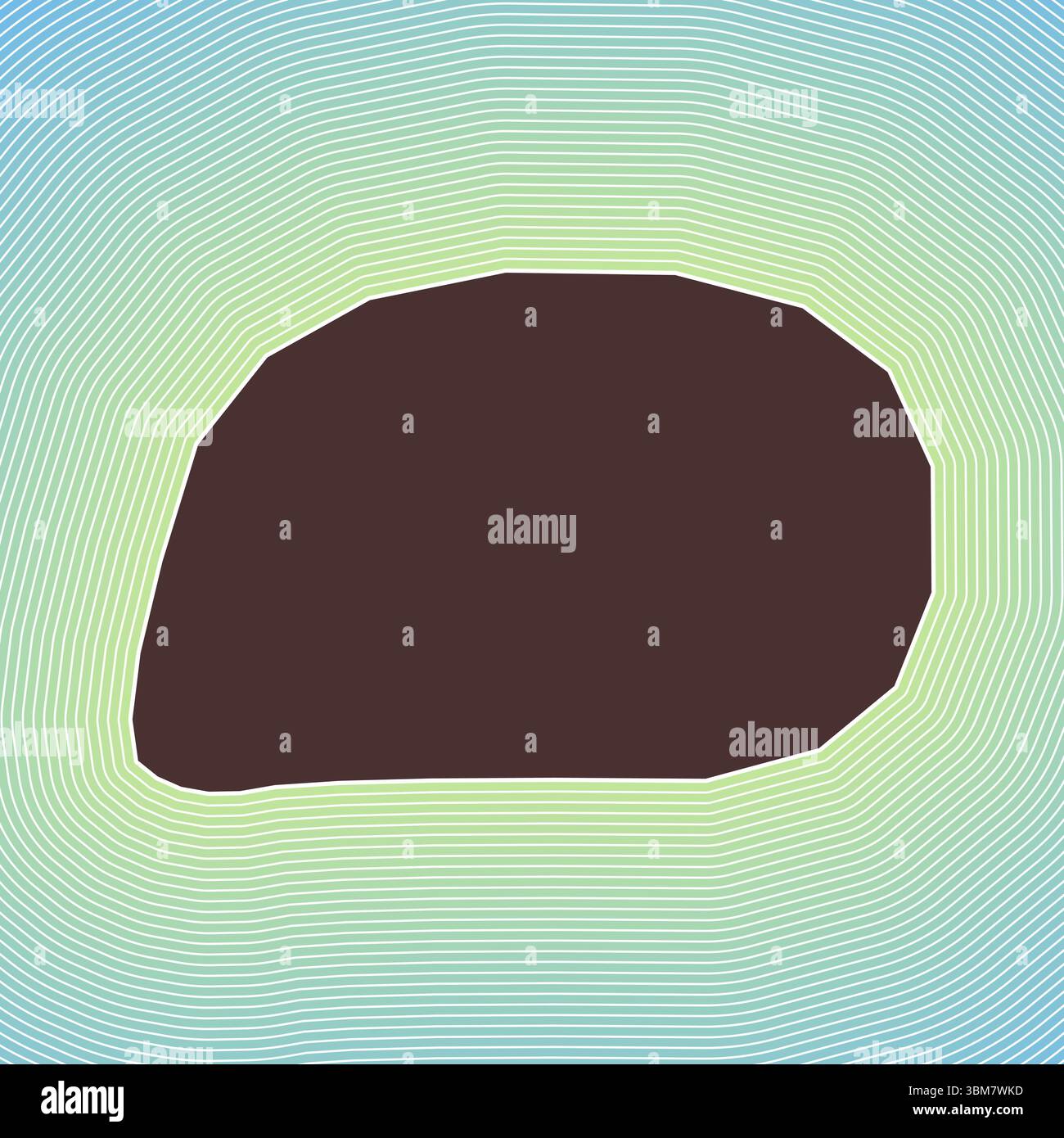 Equatorial Guinea map icon. Country shape on radiant striped gradient ...