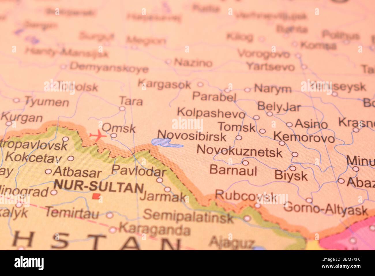 Novosibirsk Political Map Of Russia Country And City Close Up With ...