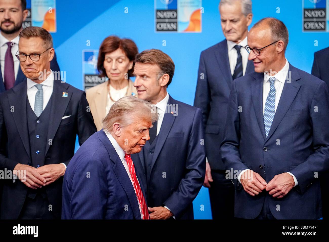 Den Haag, Netherlands. 25th June, 2025. US President Donald Trump walks ...