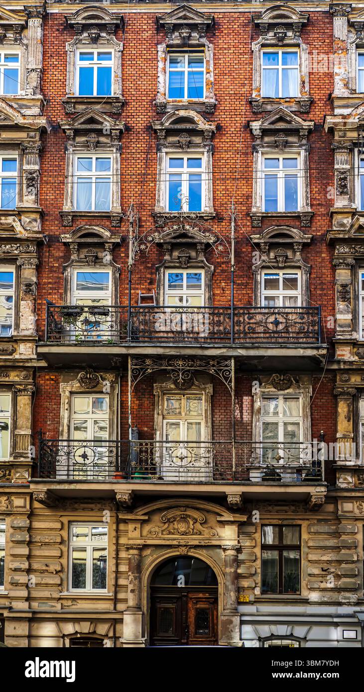 Historic row of colorful European buildings showcasing ornate ...
