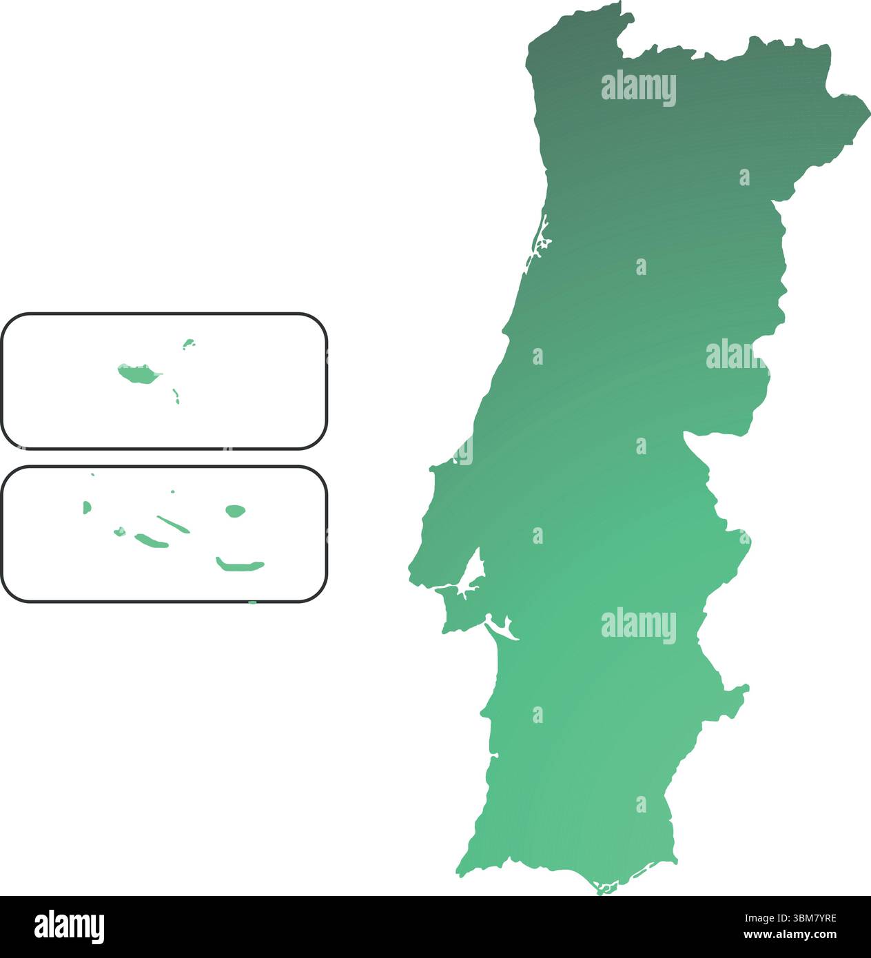 Map of Portugal, sign silhouette. World Map Globe. Vector Illustration ...