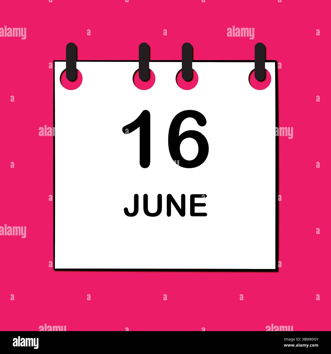 June 16. Daily Calendar icon for design. Simple design for business ...