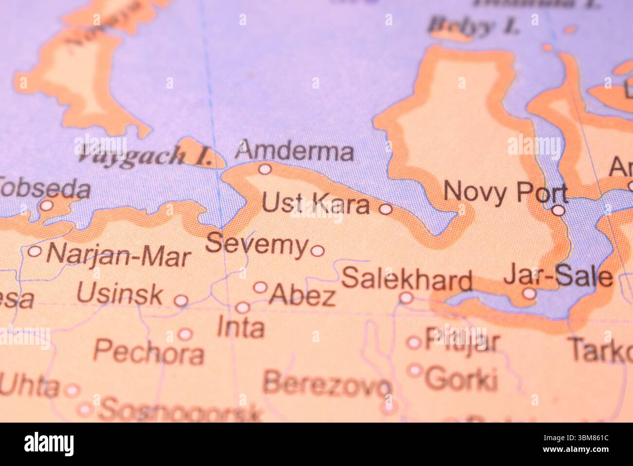 Ust Kara City Of Russia Country Political Map Close Up With Background ...