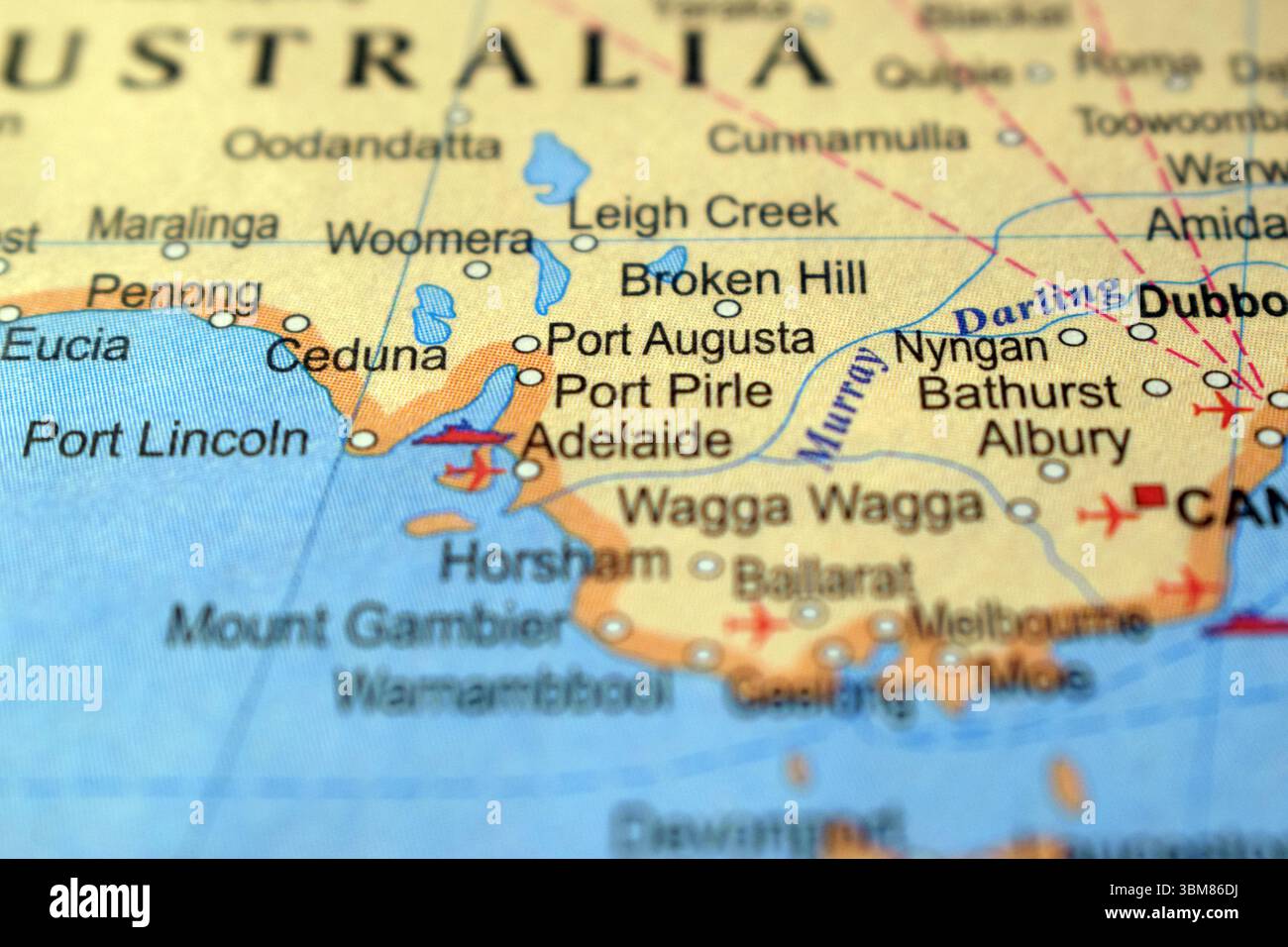 Port Augusta-Political Map Or Administrative Map Of Australia With ...